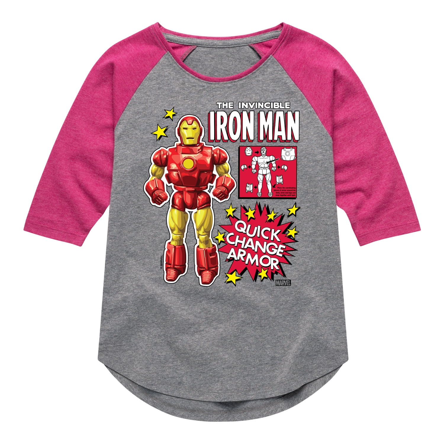 Marvel Iron Man - Action Figure - Toddler And Youth Girls Shirt Tail ...