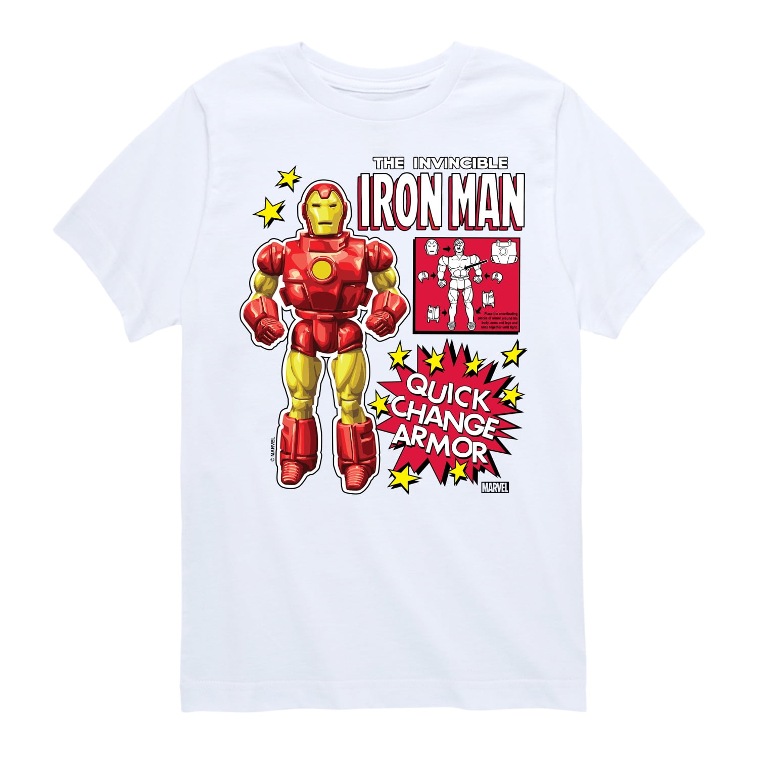 Marvel Iron Man - Action Figure - Toddler And Youth Short Sleeve ...