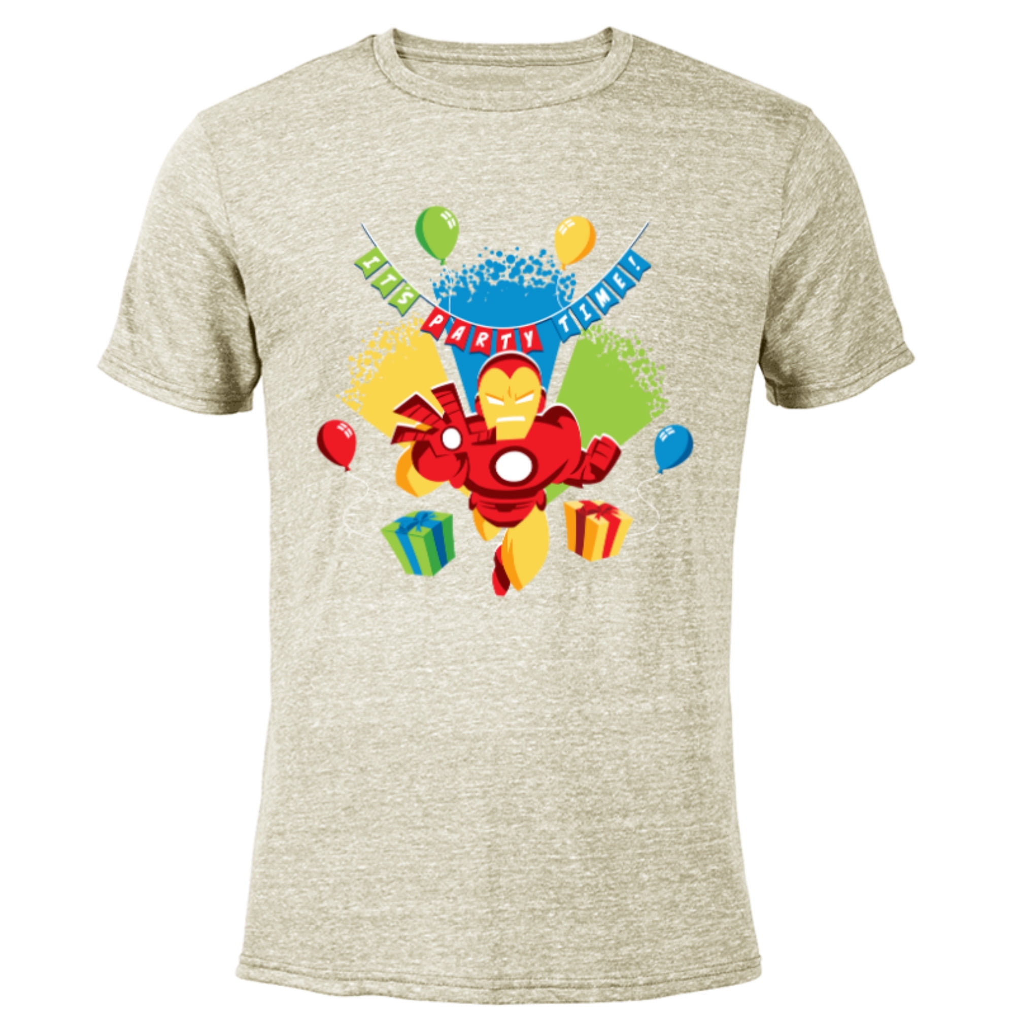 Marvel Iron Man It’s Party Time Birthday - Short Sleeve Blended T-Shirt ...