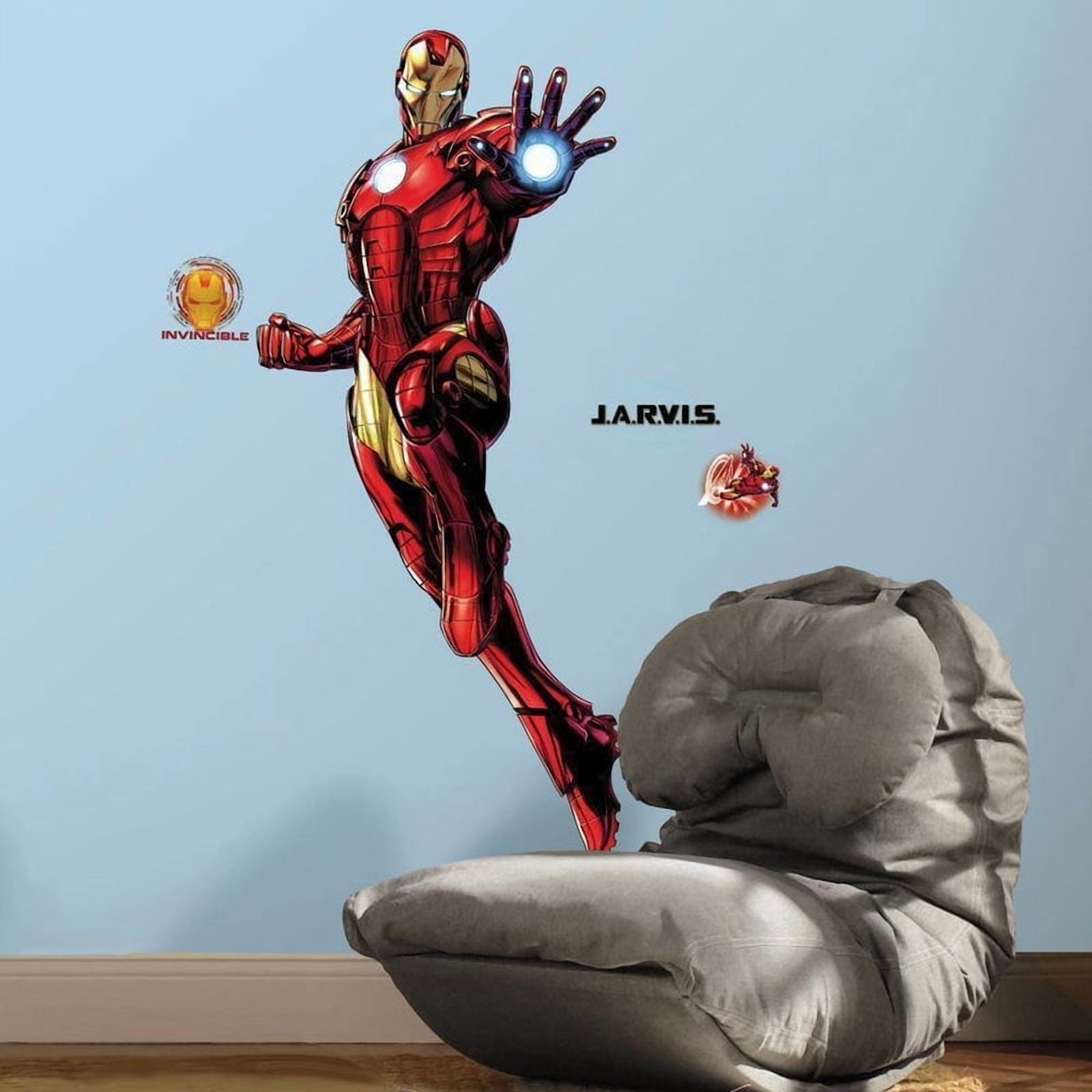 Marvel Iron Man Peel and Stick Giant Wall Decals with Glow RMK3172GM ...