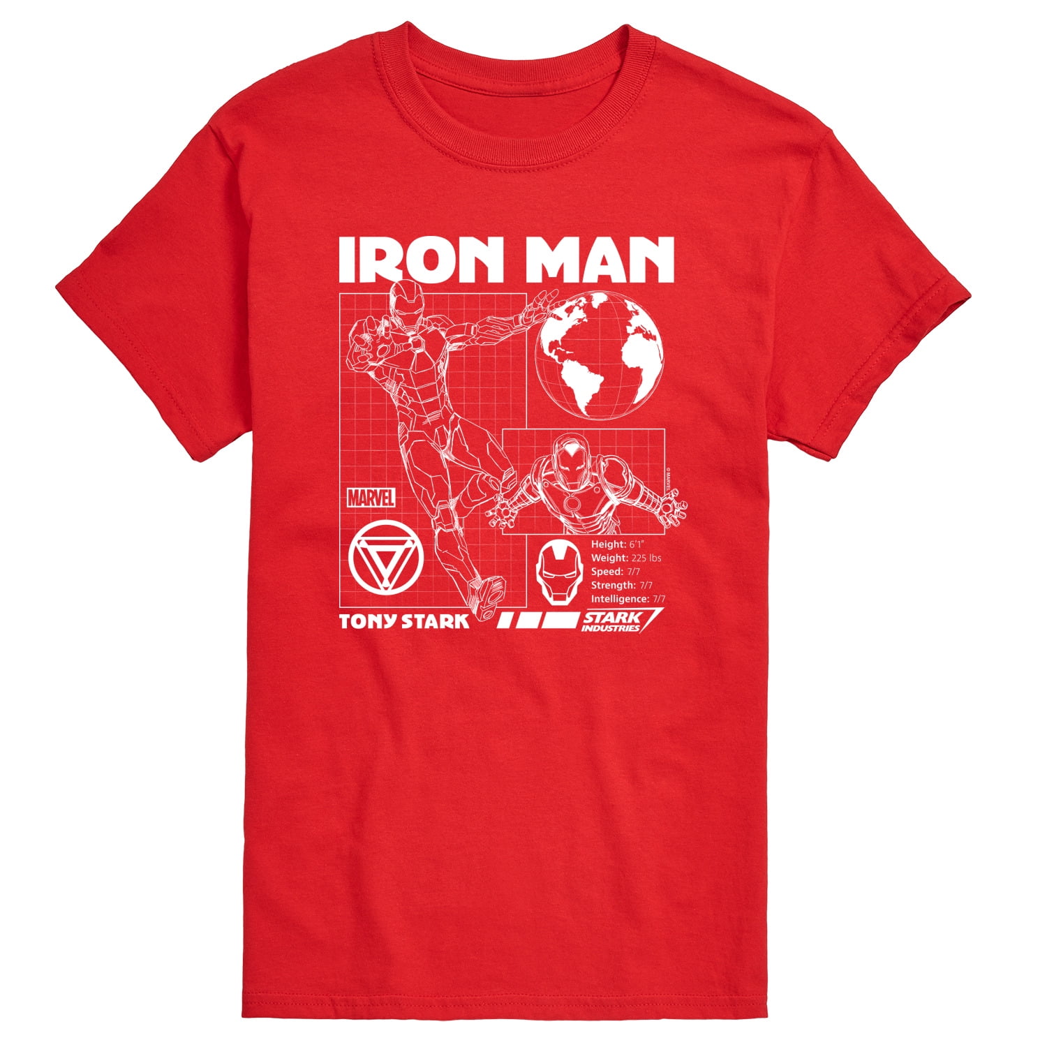 Marvel Iron Man - Schematic - Men's Short Sleeve Graphic T-Shirt ...