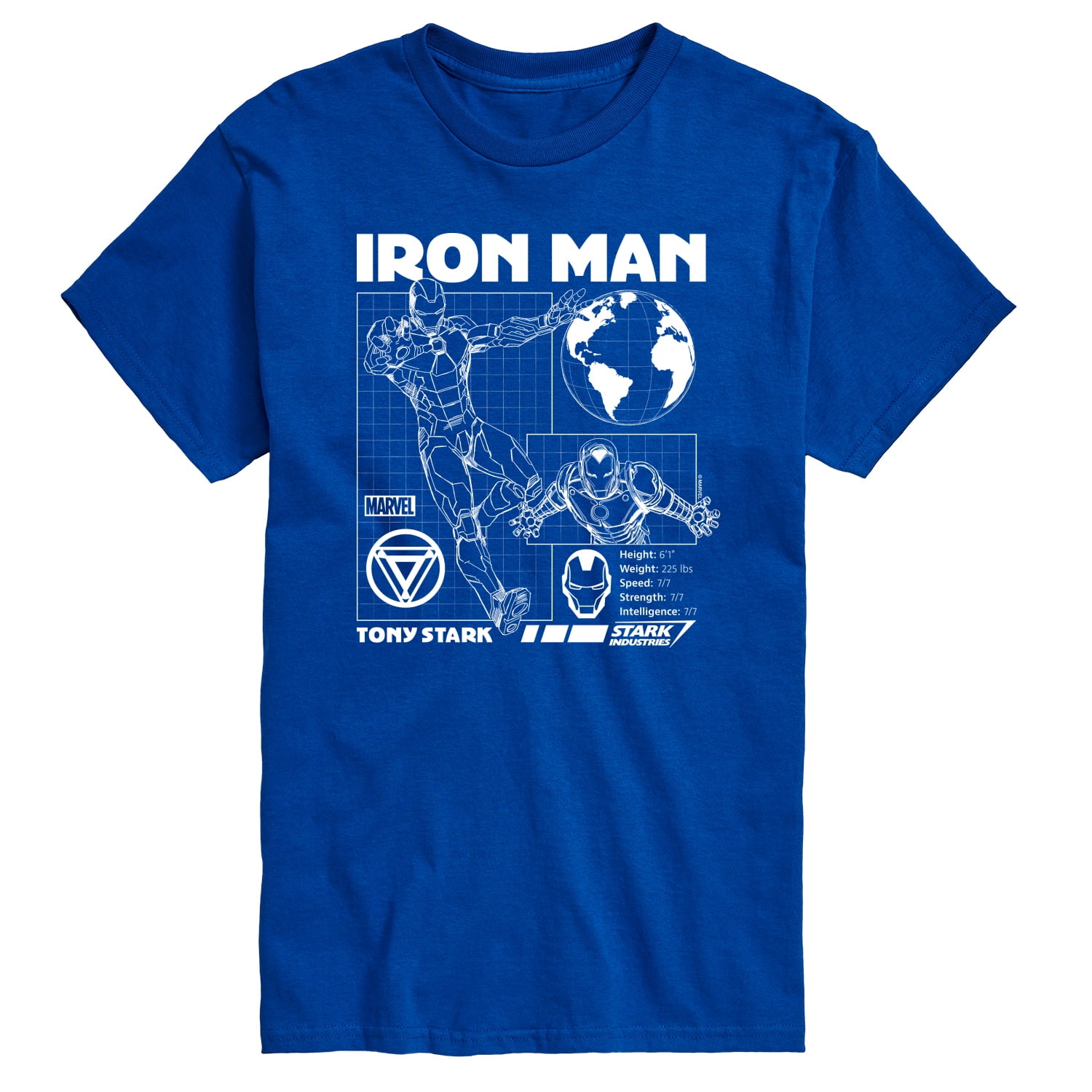 Marvel Iron Man - Schematic - Men's Short Sleeve Graphic T-Shirt ...