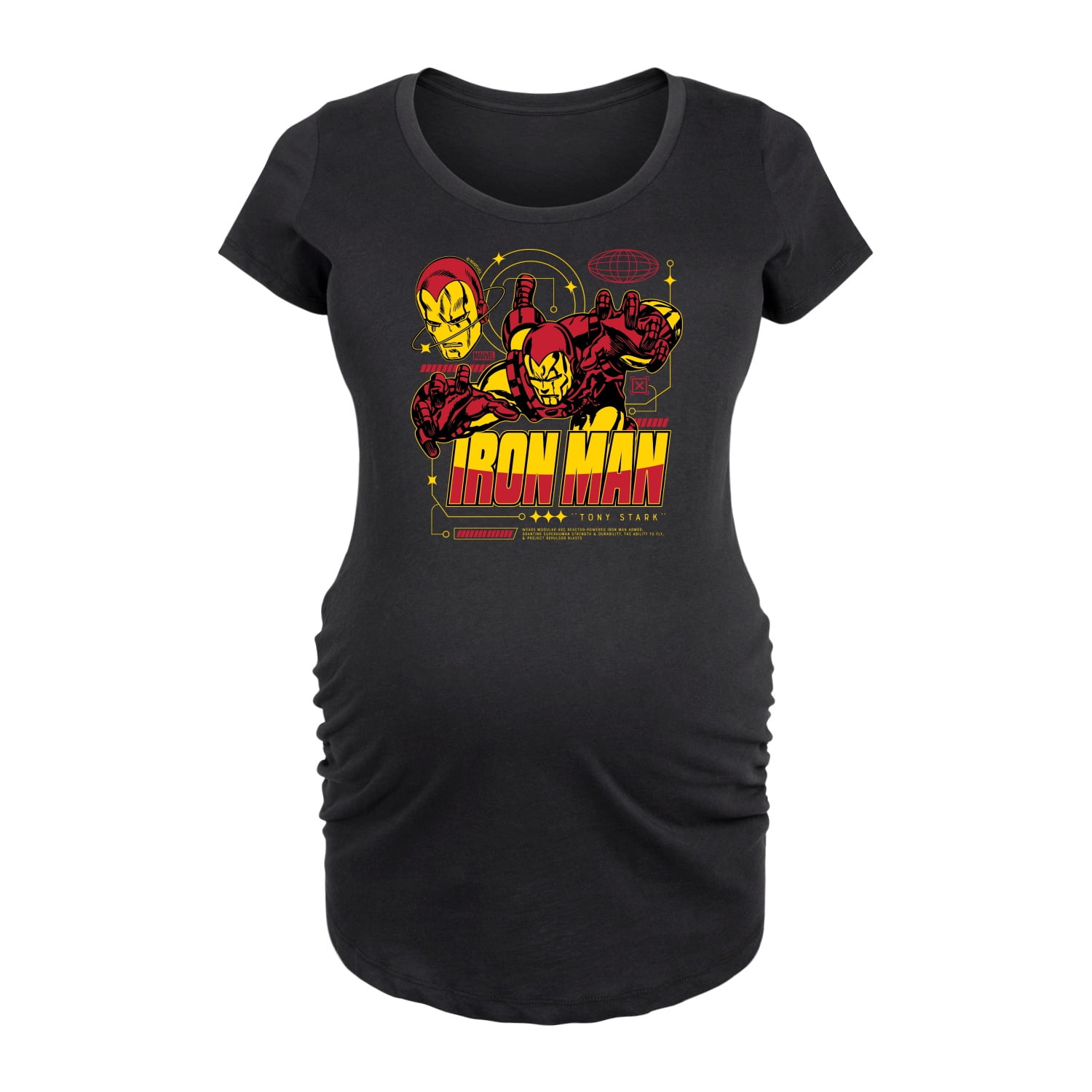 Marvel Iron Man - Tony Stark Armor Specs - Maternity Scoop Neck Graphic ...