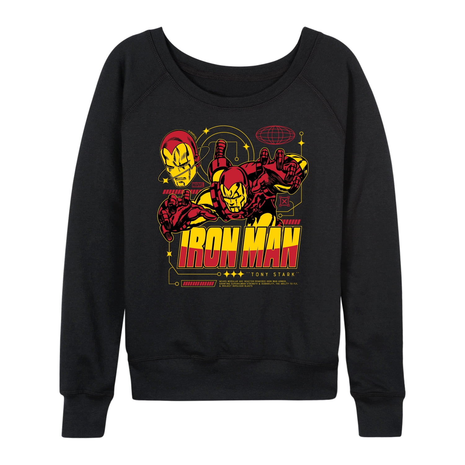 Marvel Iron Man - Tony Stark Armor Specs - Women's French Terry ...