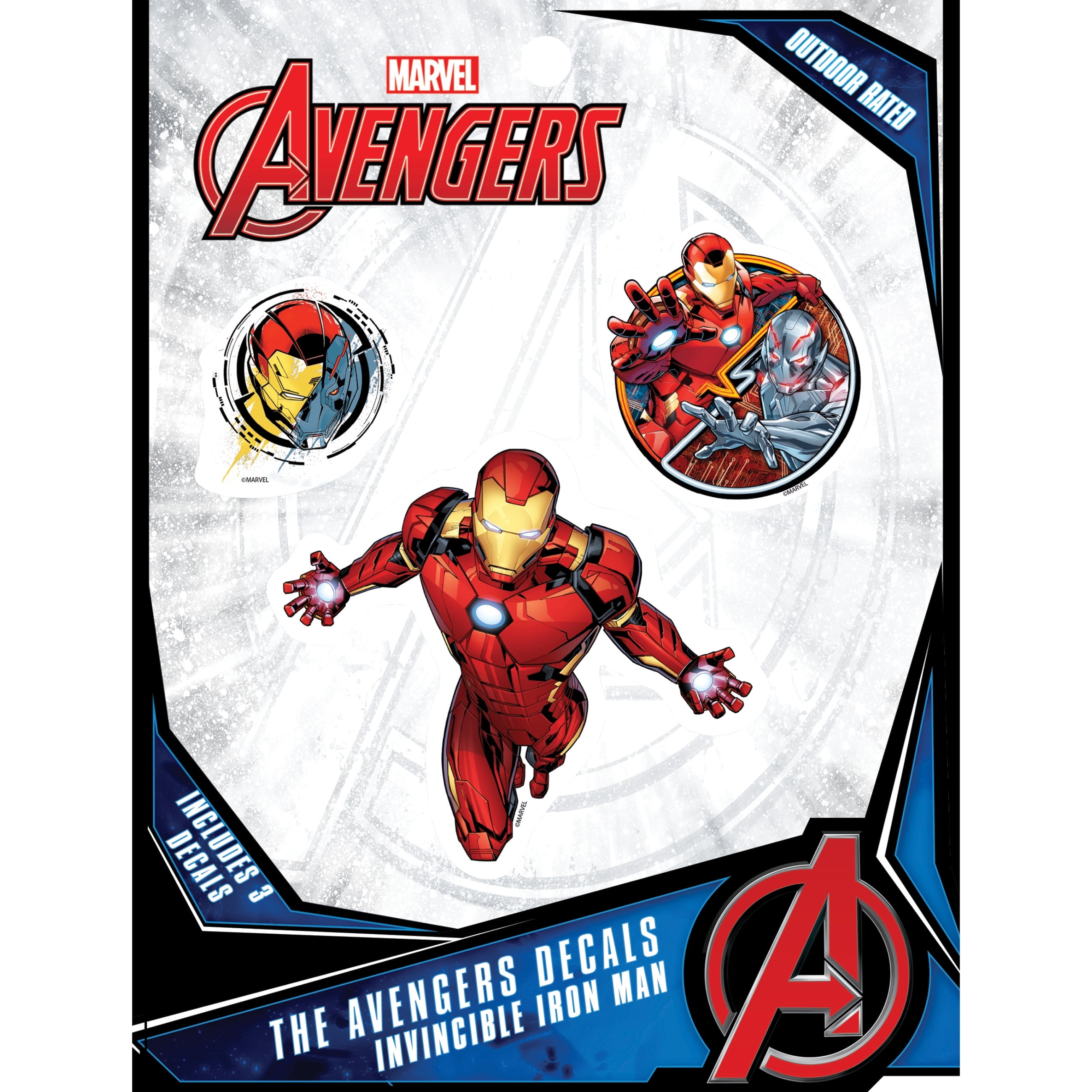 Marvel Iron Man Vinyl Decals - Set of 3 Outdoor Rated Stickers for Car ...