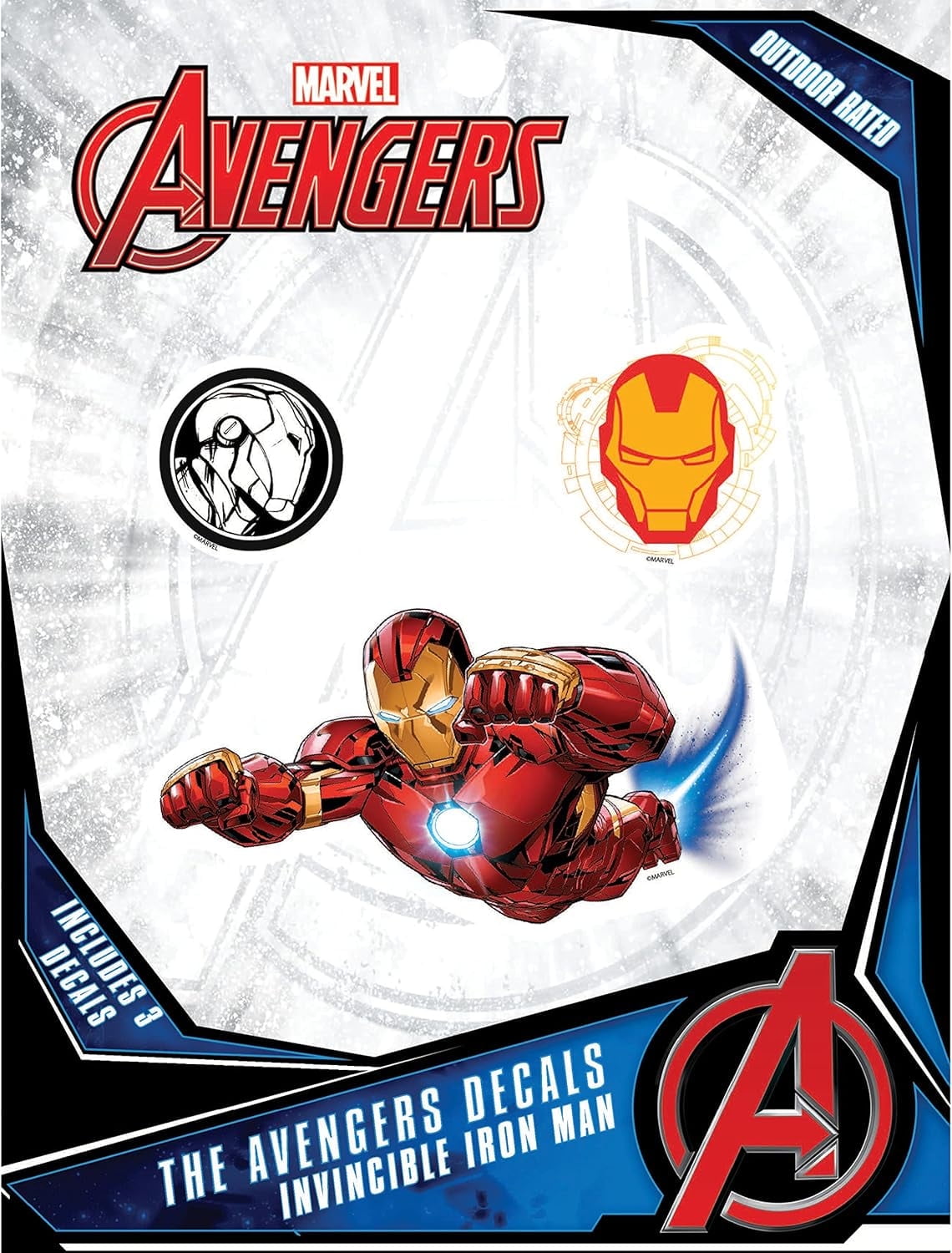 Marvel Iron Man Vinyl Decals - Set of 3 Outdoor Rated Stickers for Car ...