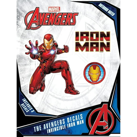 Marvel Iron Man Vinyl Decals - Set of 3 Outdoor Rated Stickers for Car ...