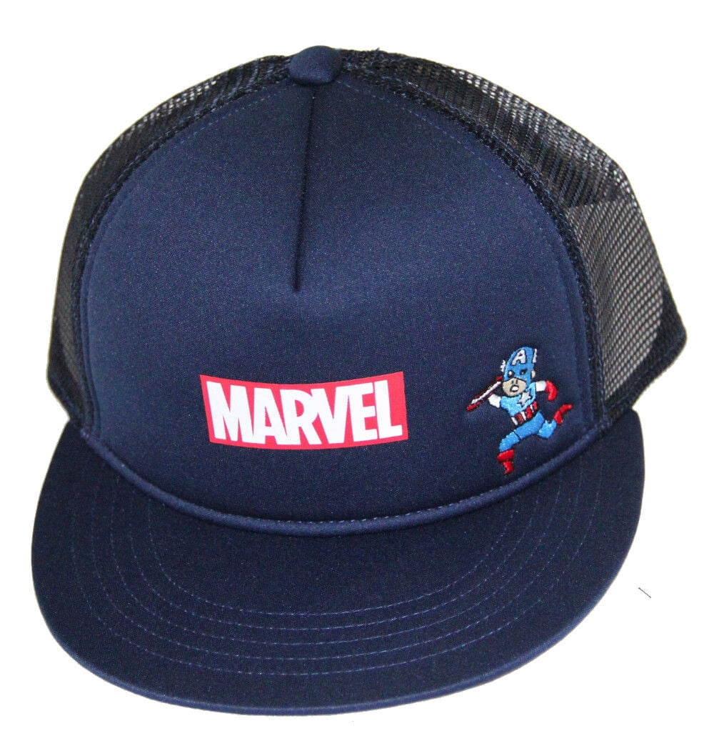 Marvel JAPAN BOYS Trucker Hat Cap Snapback- captain america - Walmart.com