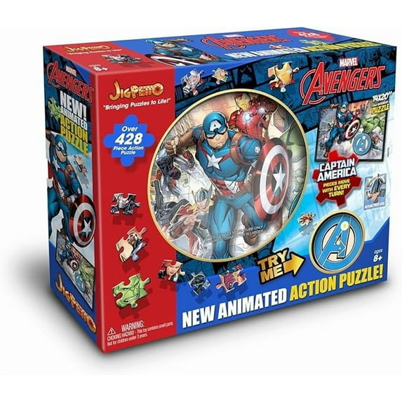 Marvel JIGPETTO Avengers Action Jigsaw Puzzle - A 3D, Interactive ...