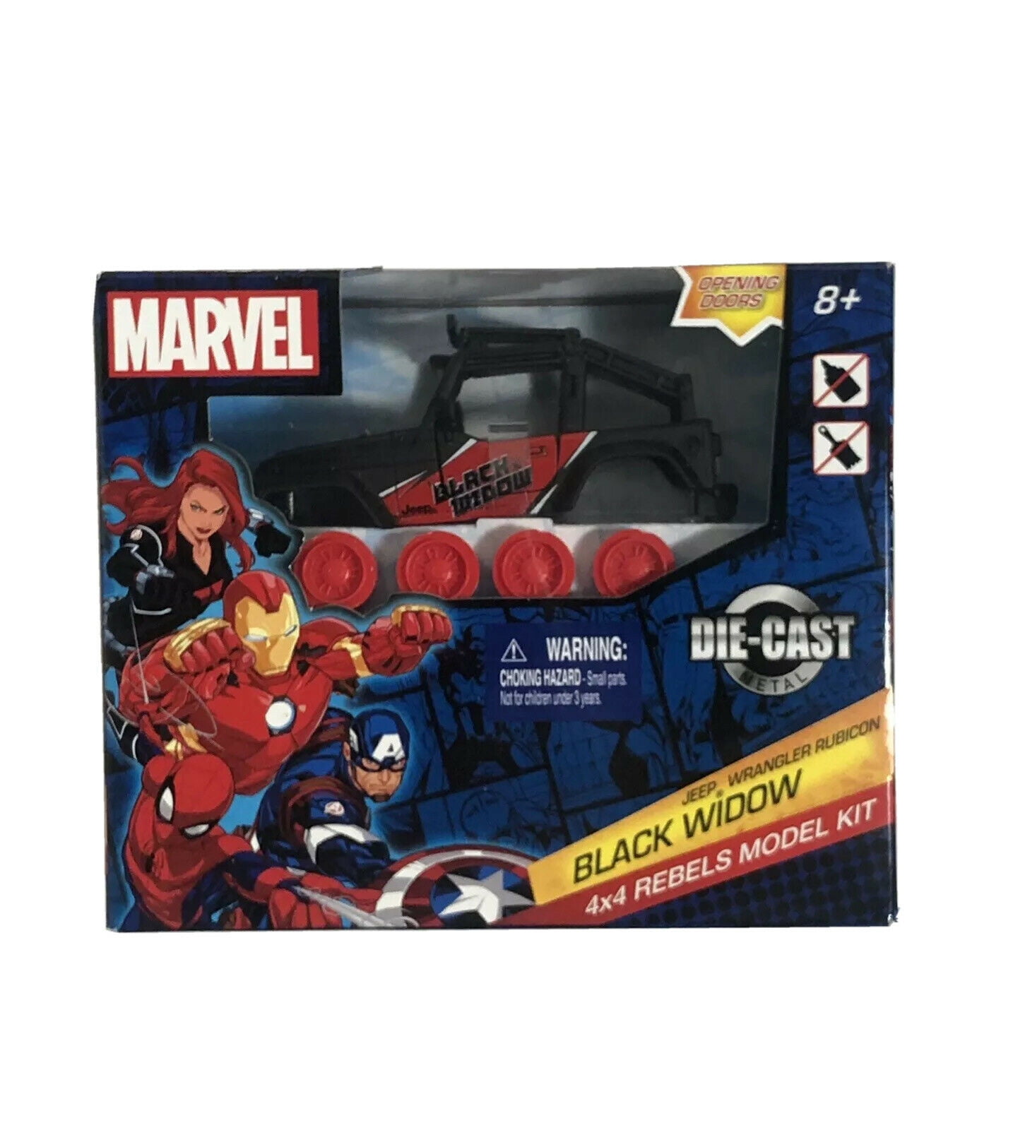 Marvel Jeep Wrangler Rubicon BLACK WIDOW 4x4 Rebels Model Kit ...