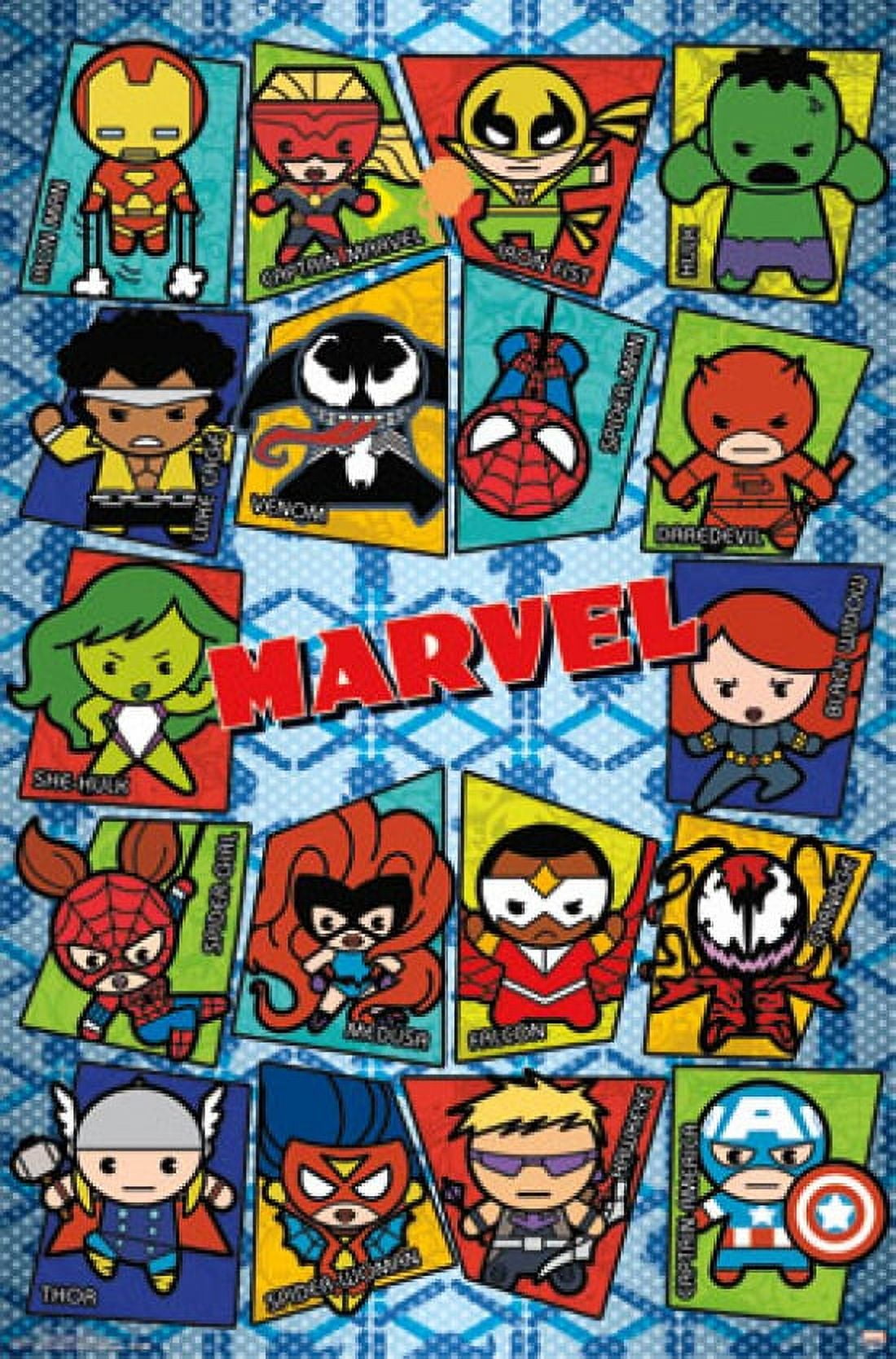 Marvel - Kawaii Grid Poster Print (24 x 36) - Walmart.com