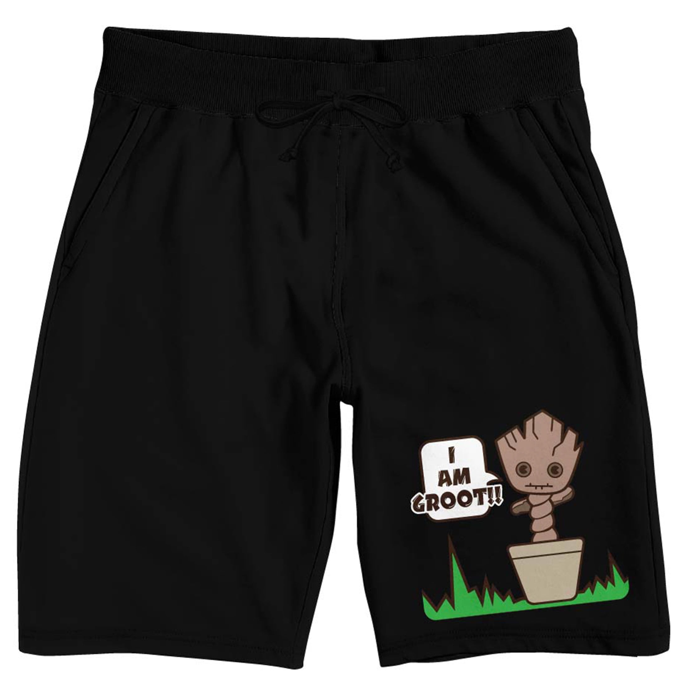 Marvel Kawaii I Am Groot Men's Black Lounge Shorts-Large - Walmart.com