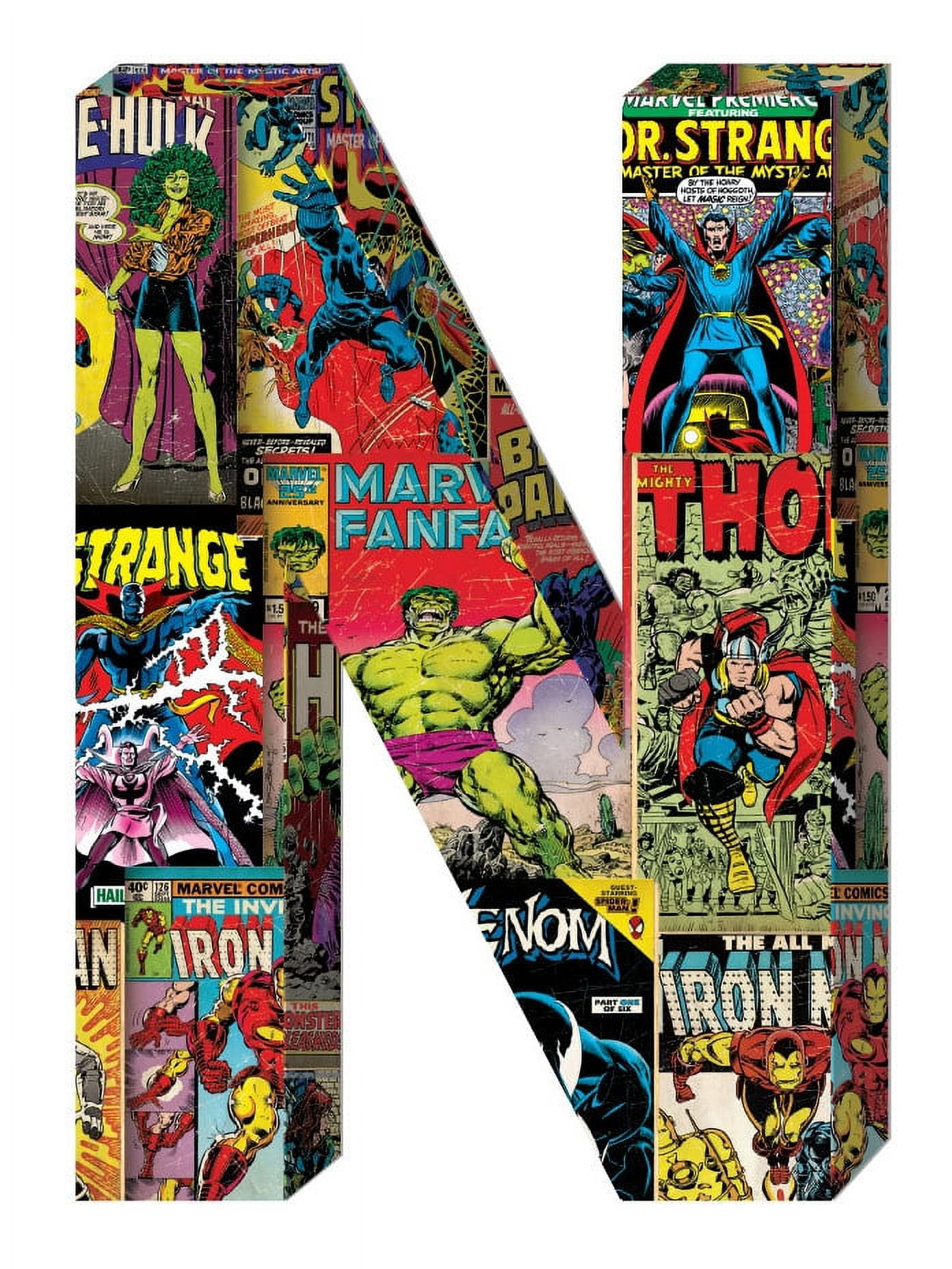 Marvel Kids Retro Comics Wooden Multicolor Wood Decoration, 1.2 lbs ...