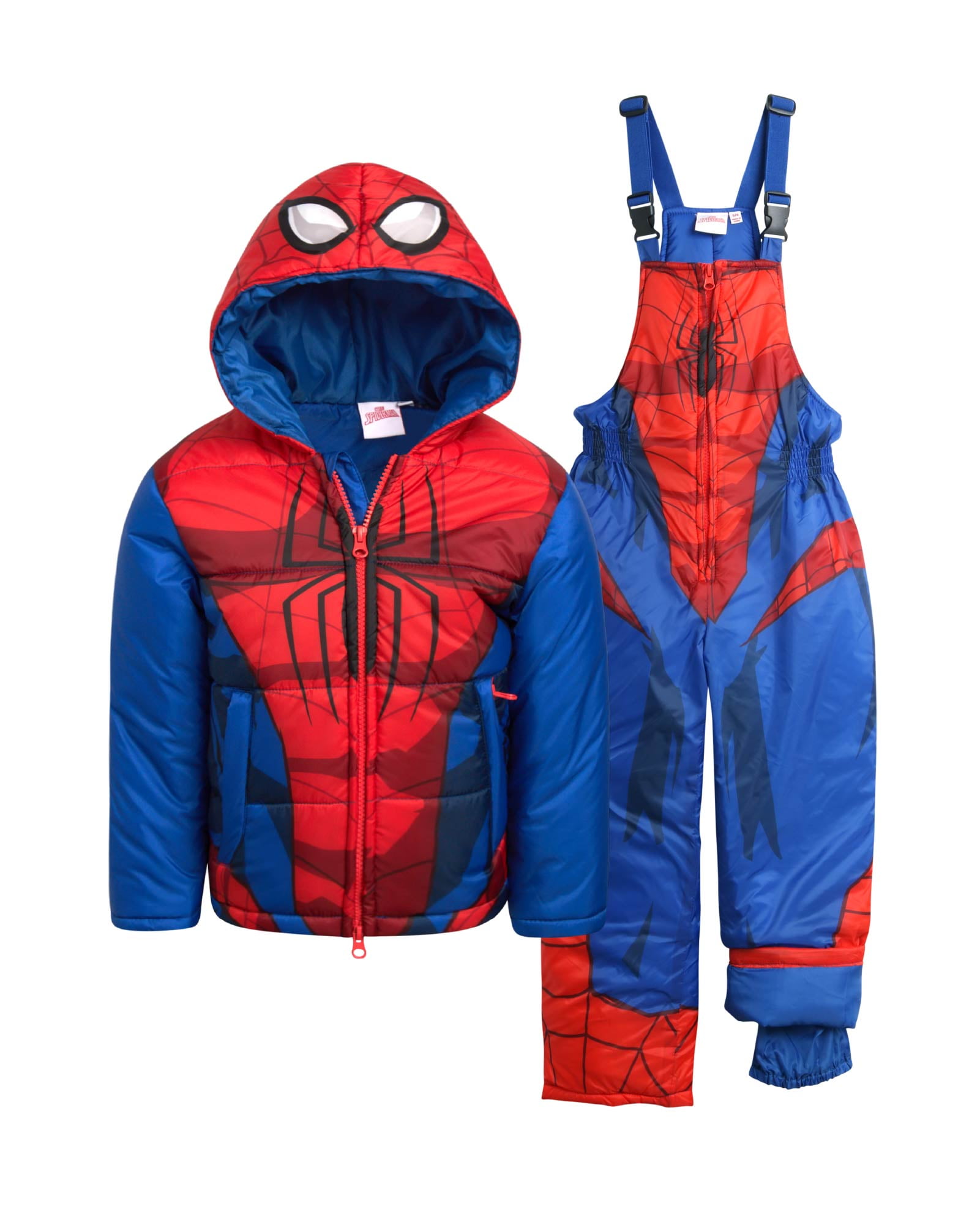 Marvel Boys' Spider-Man Snowsuit - 2 Piece Ski Jacket and Snow Bib Ski ...
