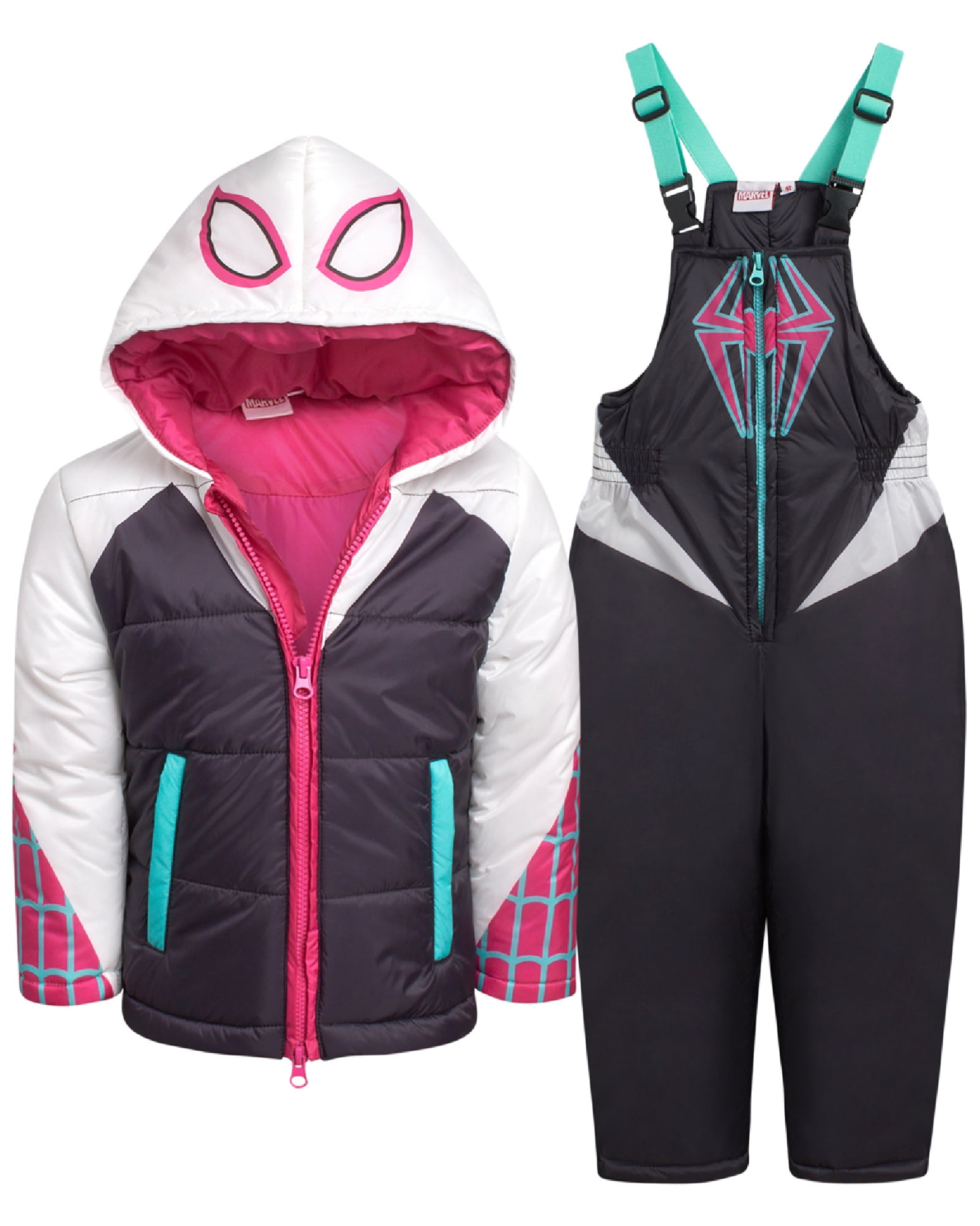 Marvel Girls Winter Snow Suit Set - 2 Piece Spider-Man Miles Spider ...