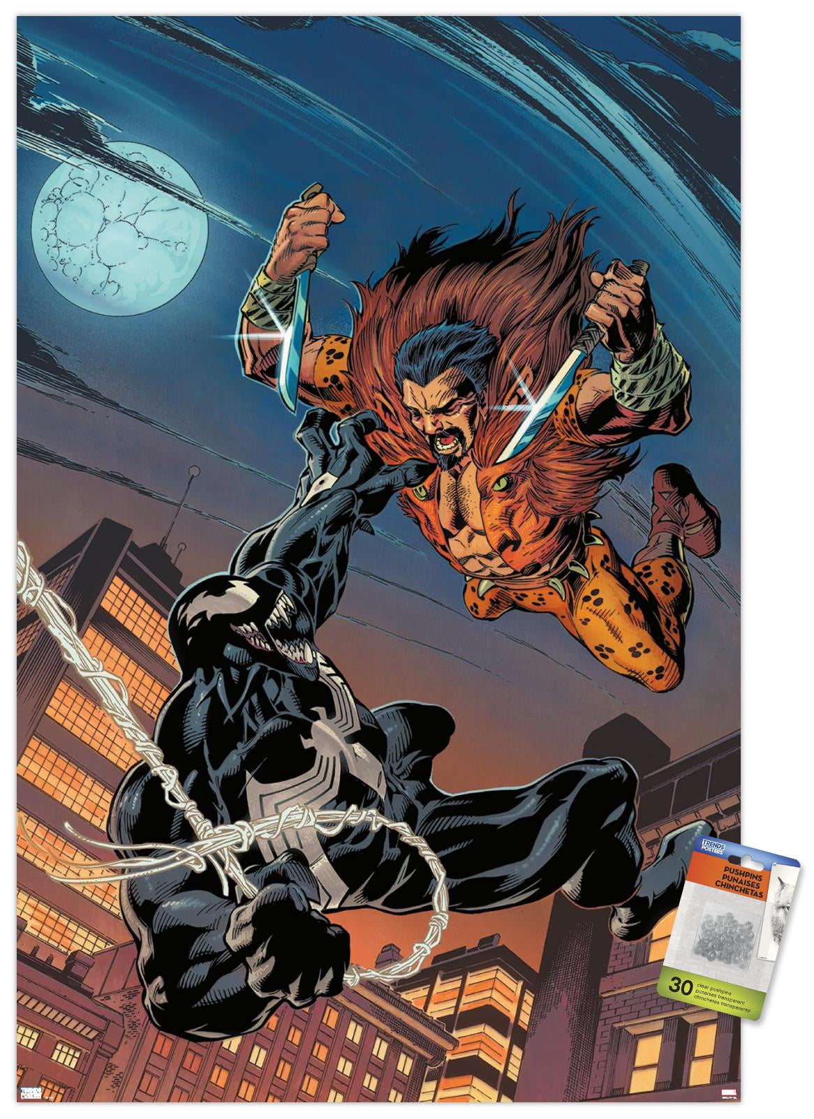 Marvel Kraven The Hunter - Venom #158 Wall Poster with Pushpins, 22.375 ...