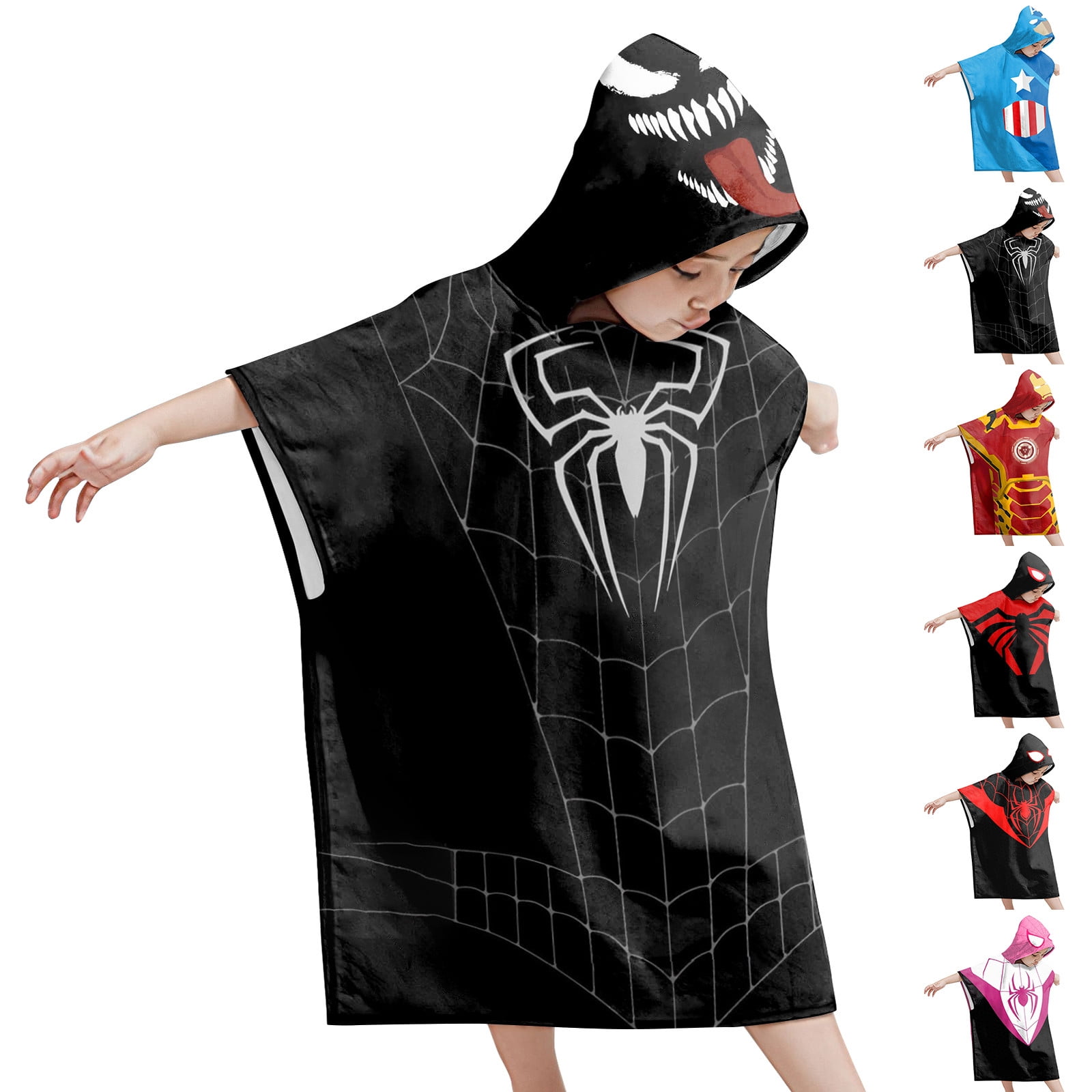 Marvel Legends Avengers Boys & Girls Hooded Bathrobe Miles Gwen Spider ...