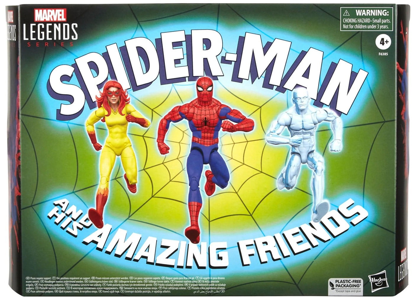 Marvel Legends Series: Spider-Man, Firestar & Ms. Lion, Iceman ...