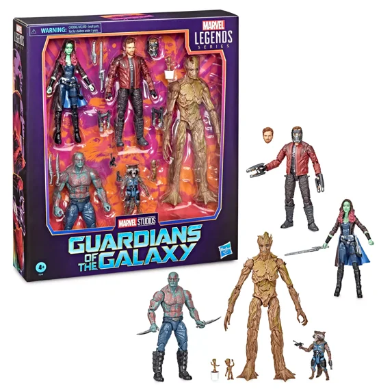 "Marvel Legends Star Lord, Groot Action Series 6"" Scale, Guardians of ...