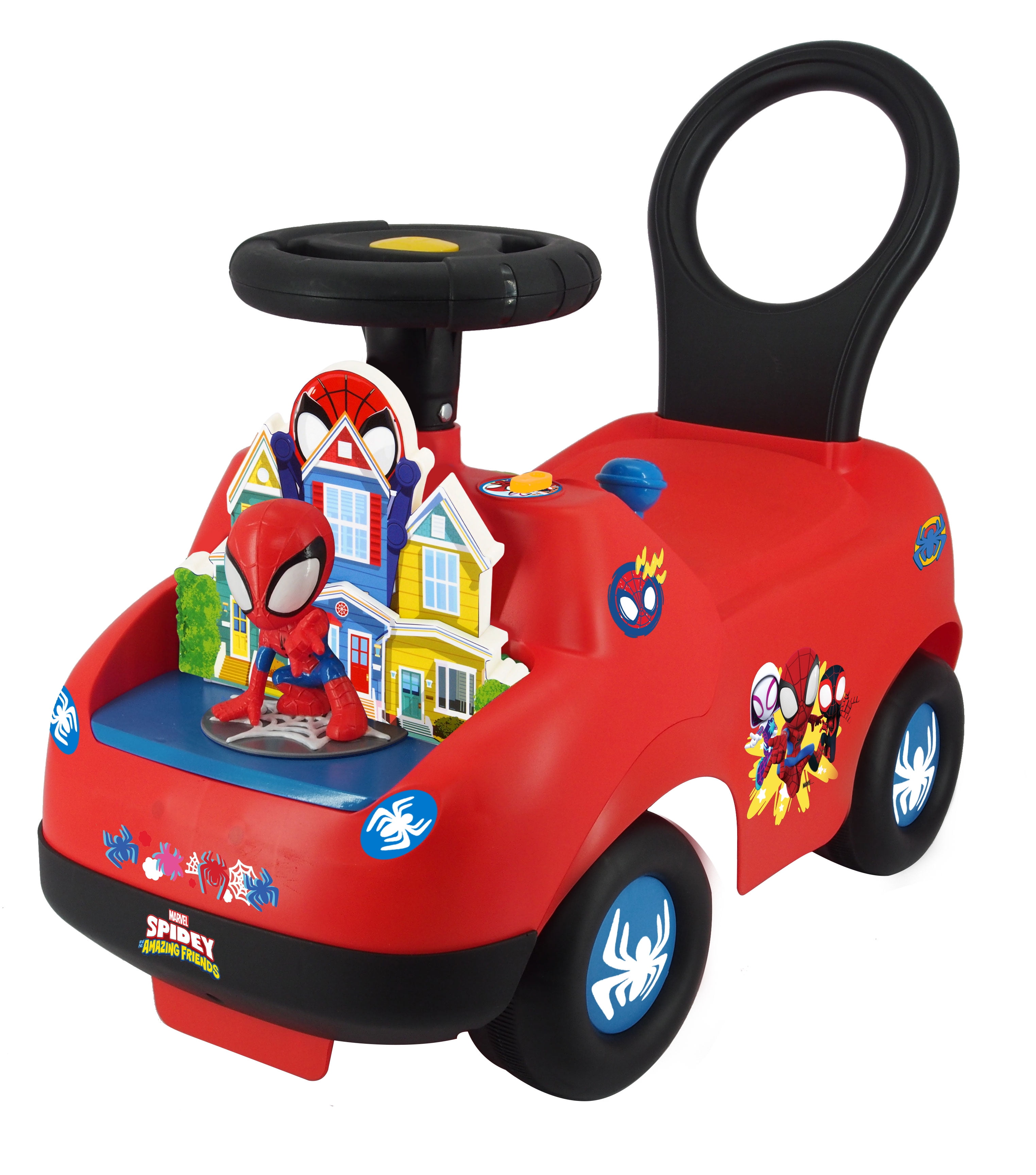 Marvel Lights N' Sounds Spidey Adventure Ride-on, Unisex, Children ...