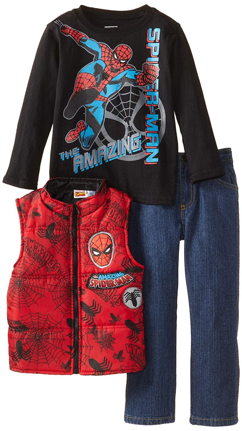 Marvel Little Boys' 3 Pieced The Amazing Spider Man Vest Pullover and ...