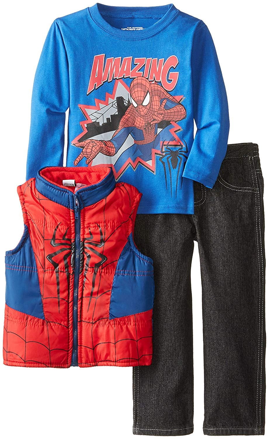 Marvel Little Boys' Spiderman 3 Piece Nylon Vest Set, Red, 6 - Walmart.com