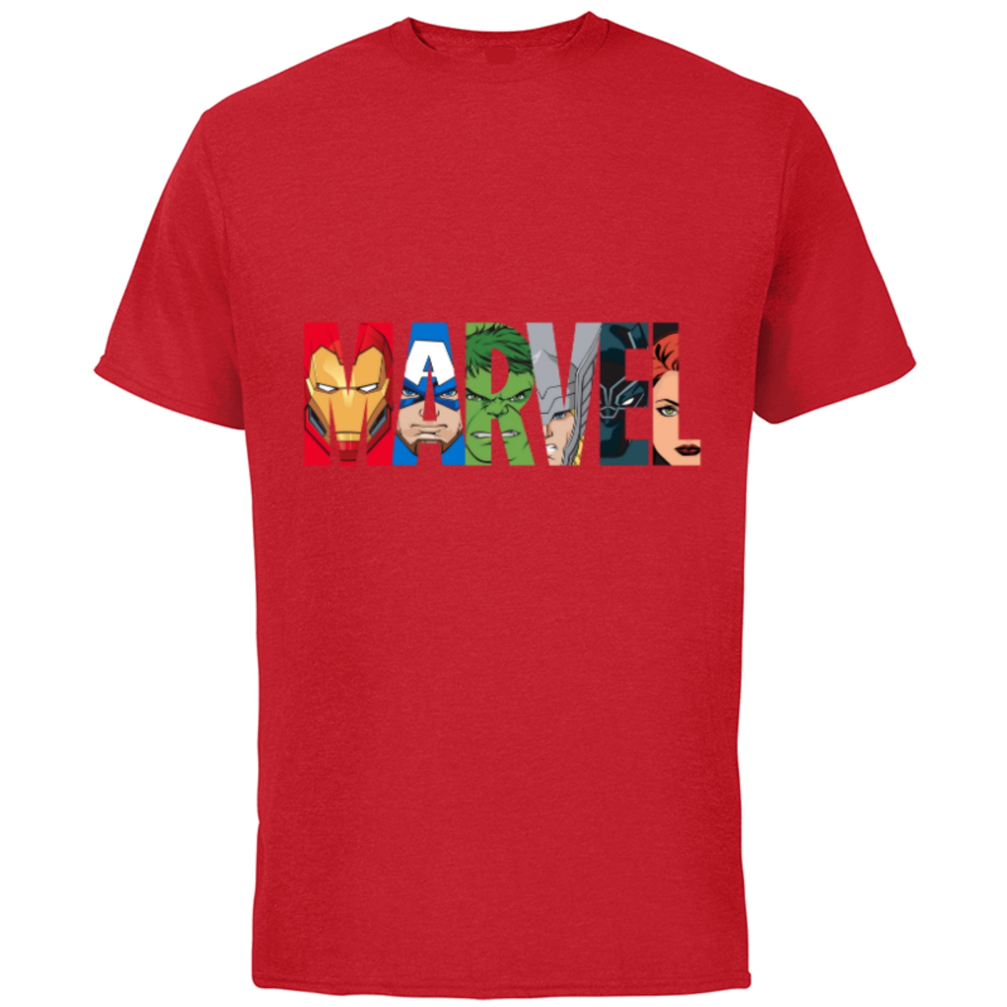 Marvel Logo Avengers Super Heroes - Short Sleeve Cotton T-Shirt for ...