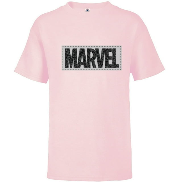 Marvel Logo Black White and Gray - Short Sleeve T-Shirt for Kids ...