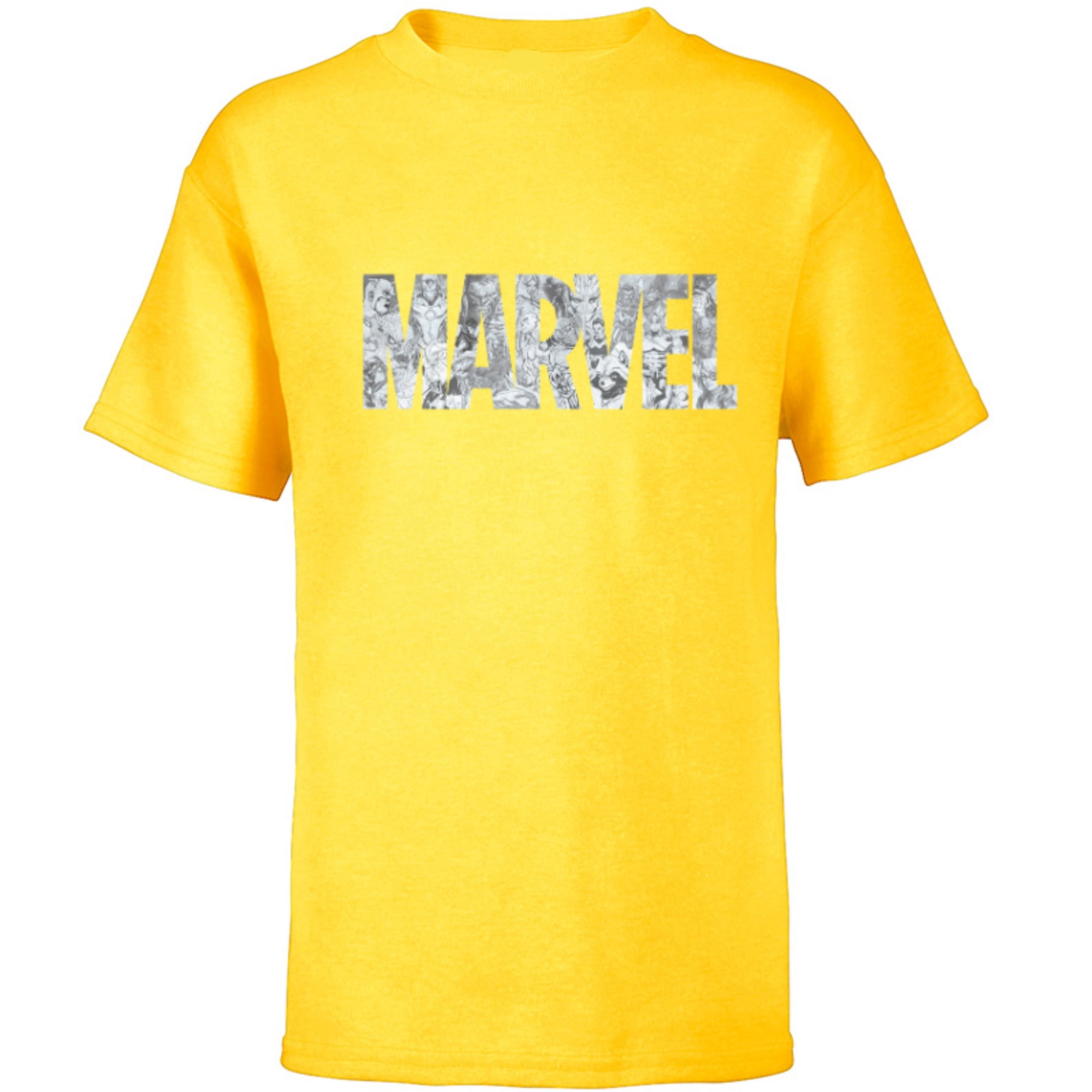 Marvel Logo Comics Gray Pencil Sketch Super Heroes Avengers - Short ...