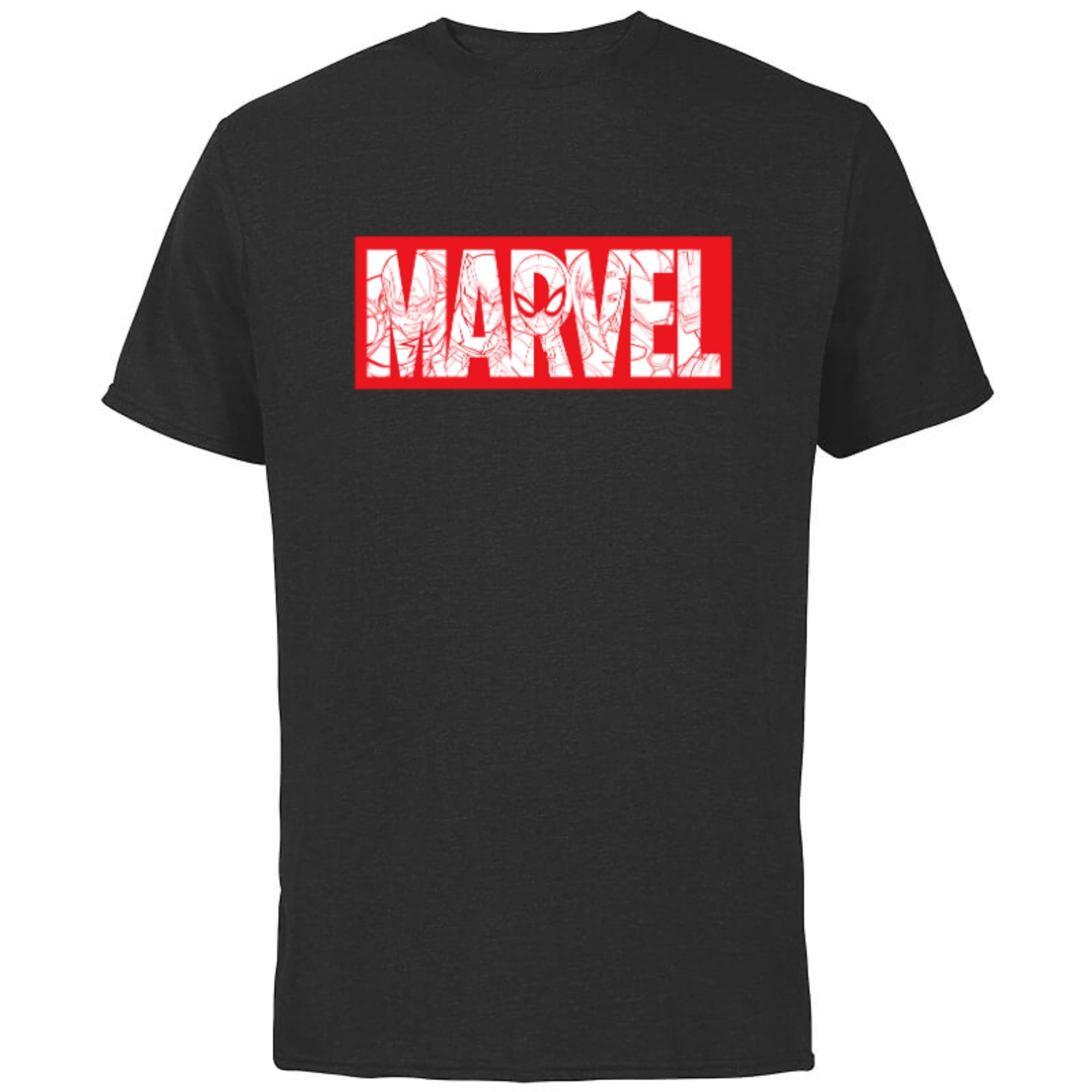 Marvel Logo Comics Red Super Heroes Avengers and More - Short Sleeve ...