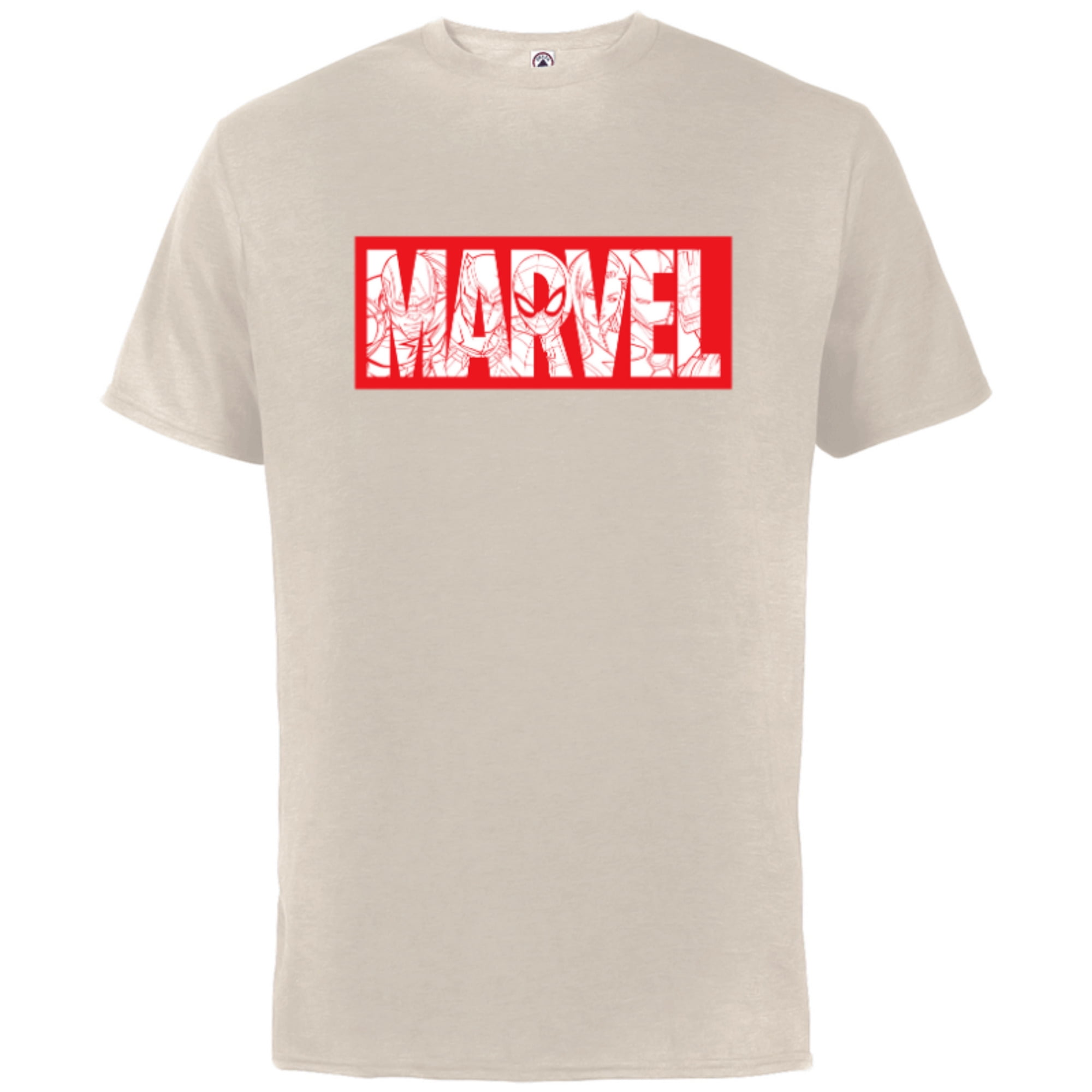 Marvel Logo Comics Red Super Heroes Avengers and More - Short Sleeve ...