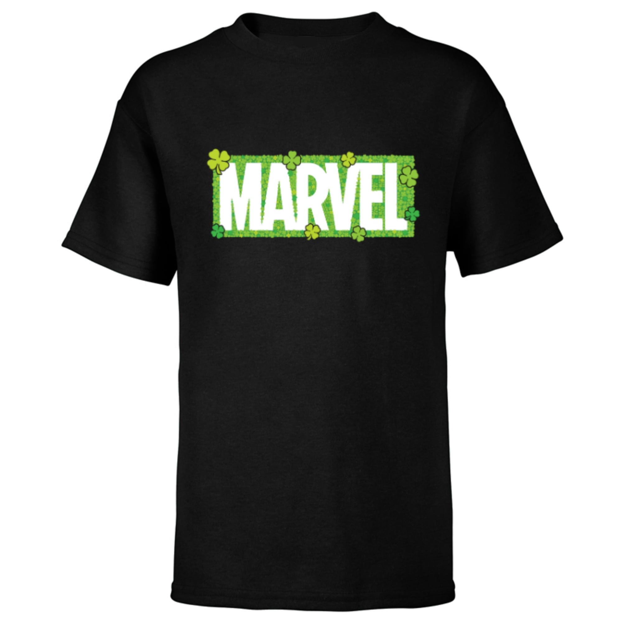 Marvel Logo Four-Leaf Clovers Green St Patrick’s Day - Short Sleeve T ...