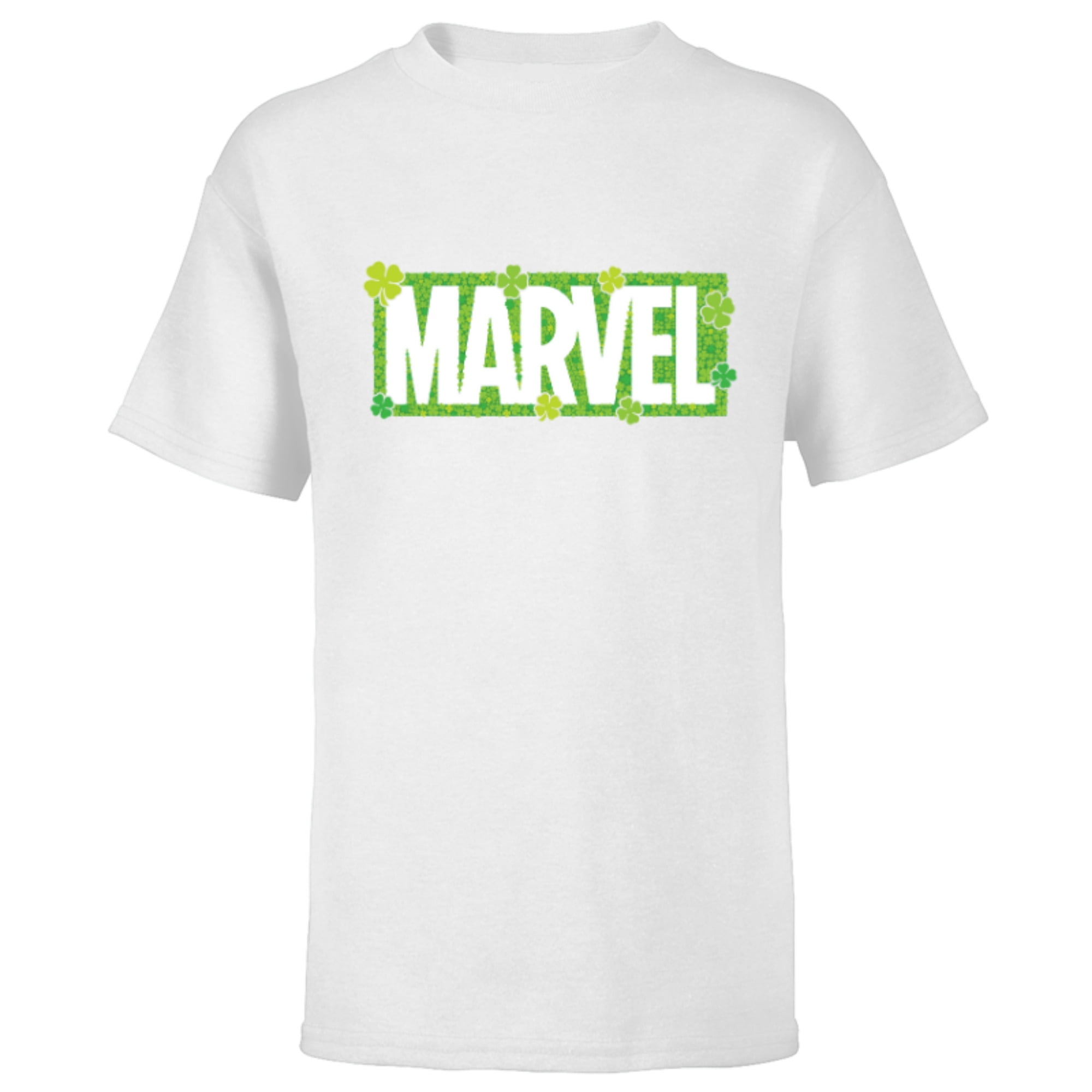 Marvel Logo Four-Leaf Clovers Green St Patrick’s Day - Short Sleeve T ...