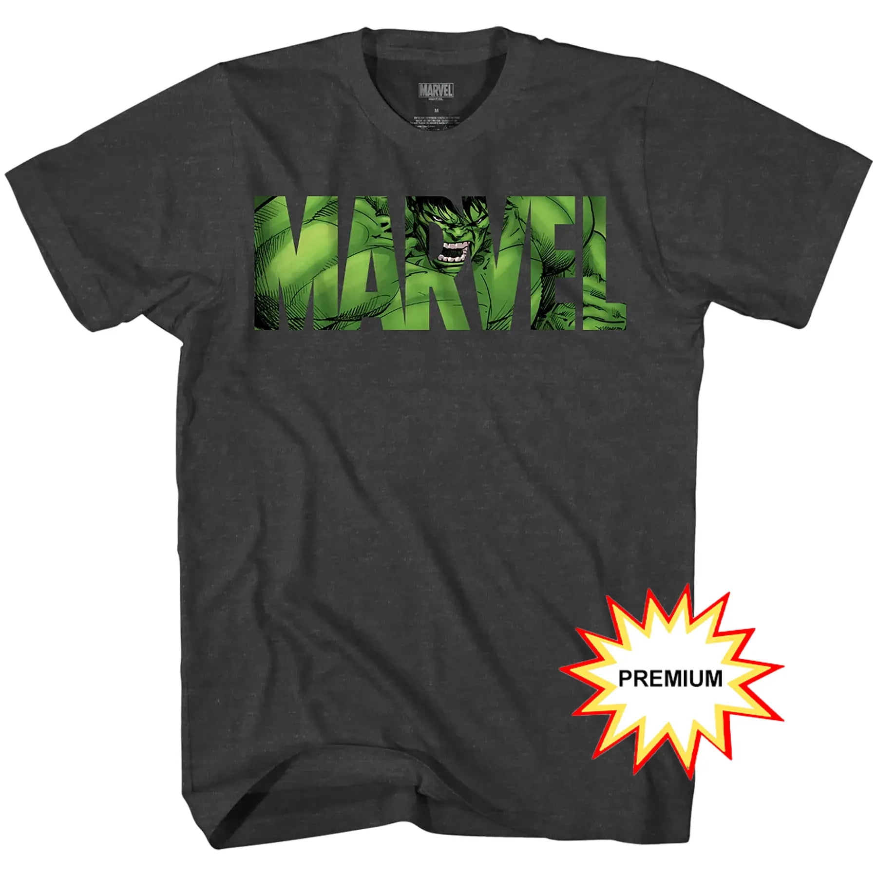 Marvel Logo Hulk Avengers Super Hero Adult Men's Graphic Tee T-Shirt ...