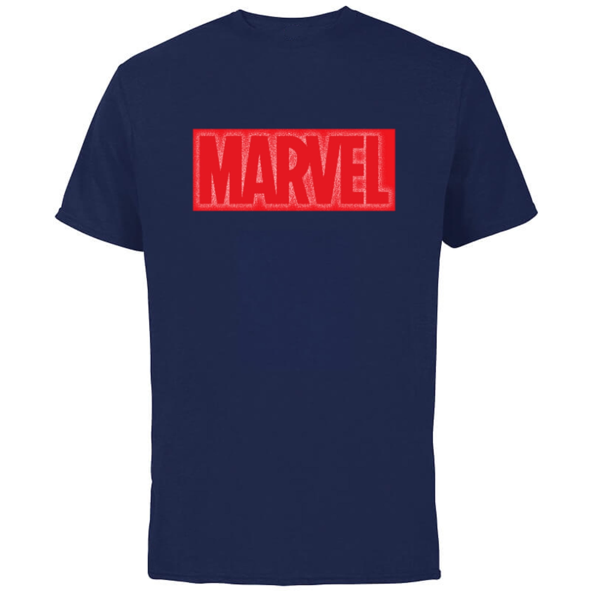 Marvel Logo Red and White Negative Space - Short Sleeve Cotton T-Shirt ...