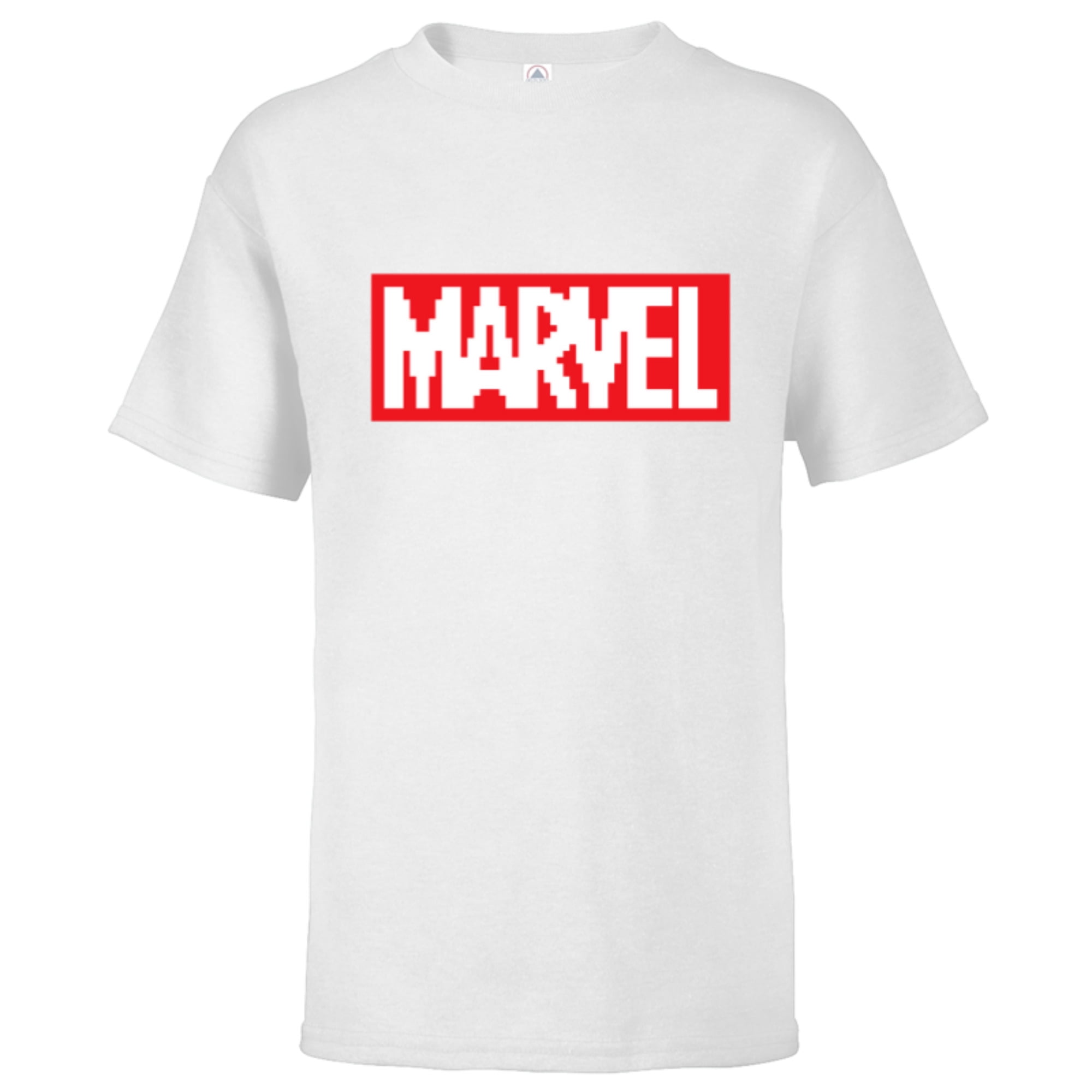 Marvel Logo Retro 8-Bit Pixel Art Style Classic - Short Sleeve T-Shirt ...