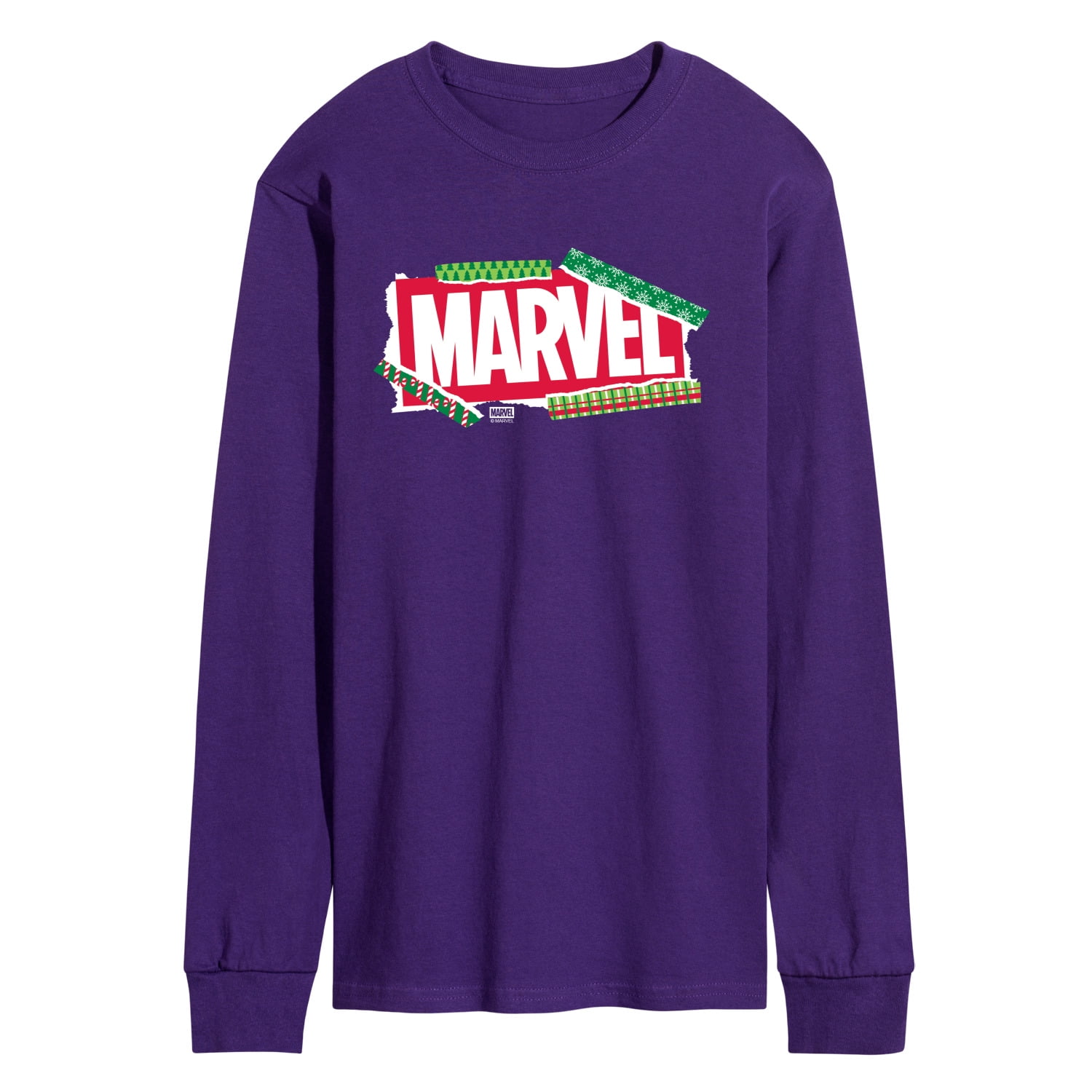 Marvel - Logo Wrapping Paper - Men's Long Sleeve Graphic T-Shirt ...