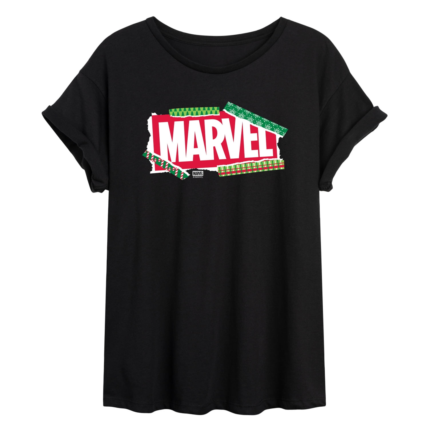 Marvel - Logo Wrapping Paper - Women's Oversized Graphic T-Shirt ...