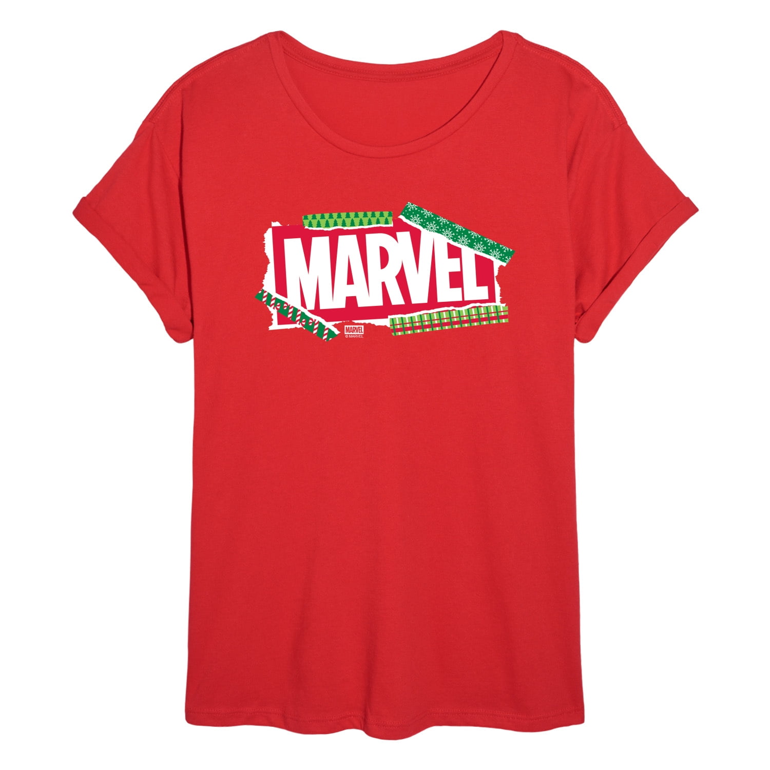 Marvel - Logo Wrapping Paper - Women's Oversized Graphic T-Shirt ...