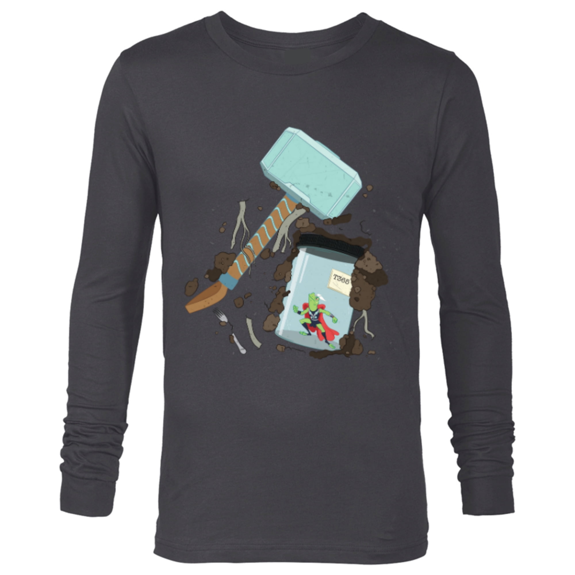Marvel Loki Frog Thor Throg in a Jar with Mjolnir Hammer - Long Sleeve ...