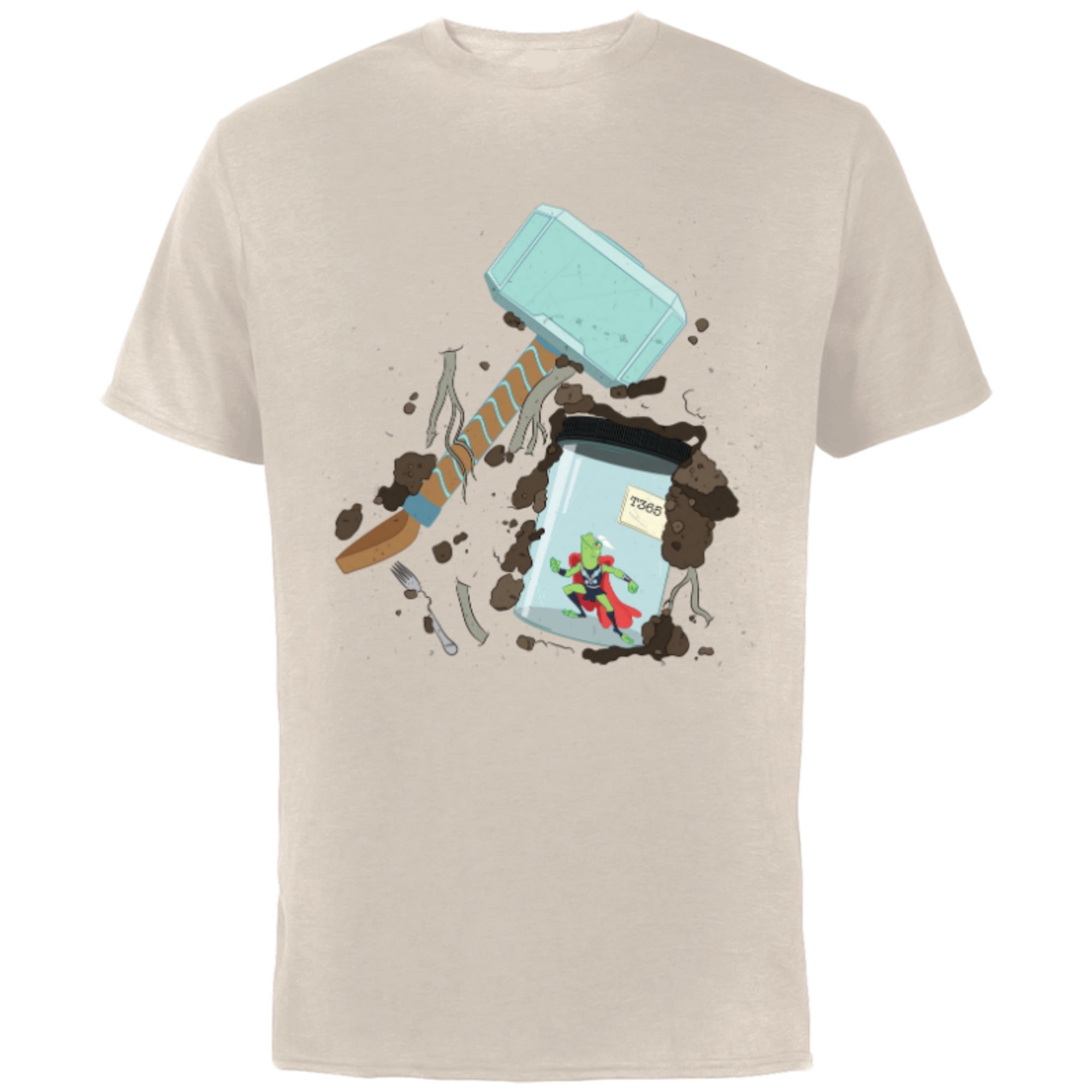 Marvel Loki Frog Thor Throg in a Jar with Mjolnir Hammer - Short Sleeve ...