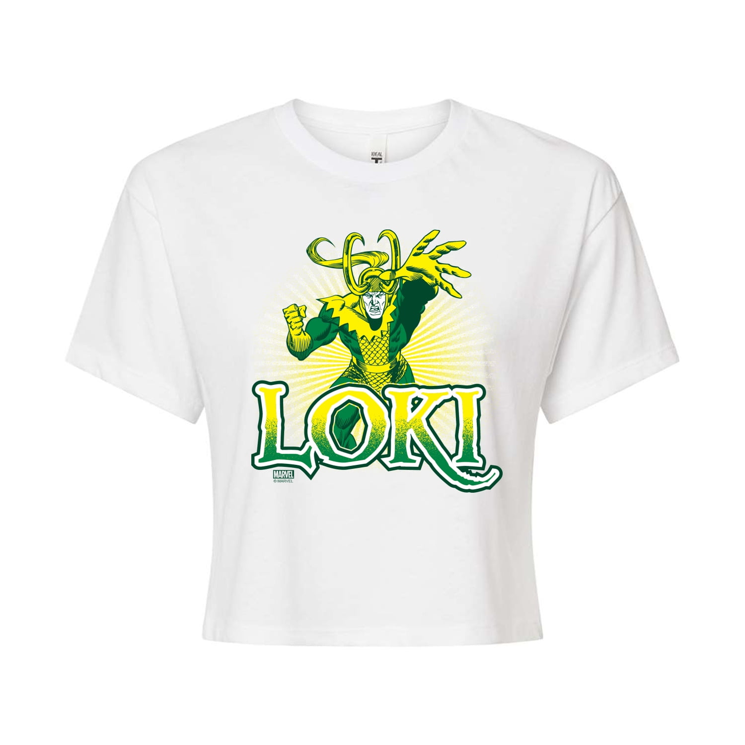 Marvel Loki - Logo - Juniors Cropped Graphic T-shirt - Walmart.com