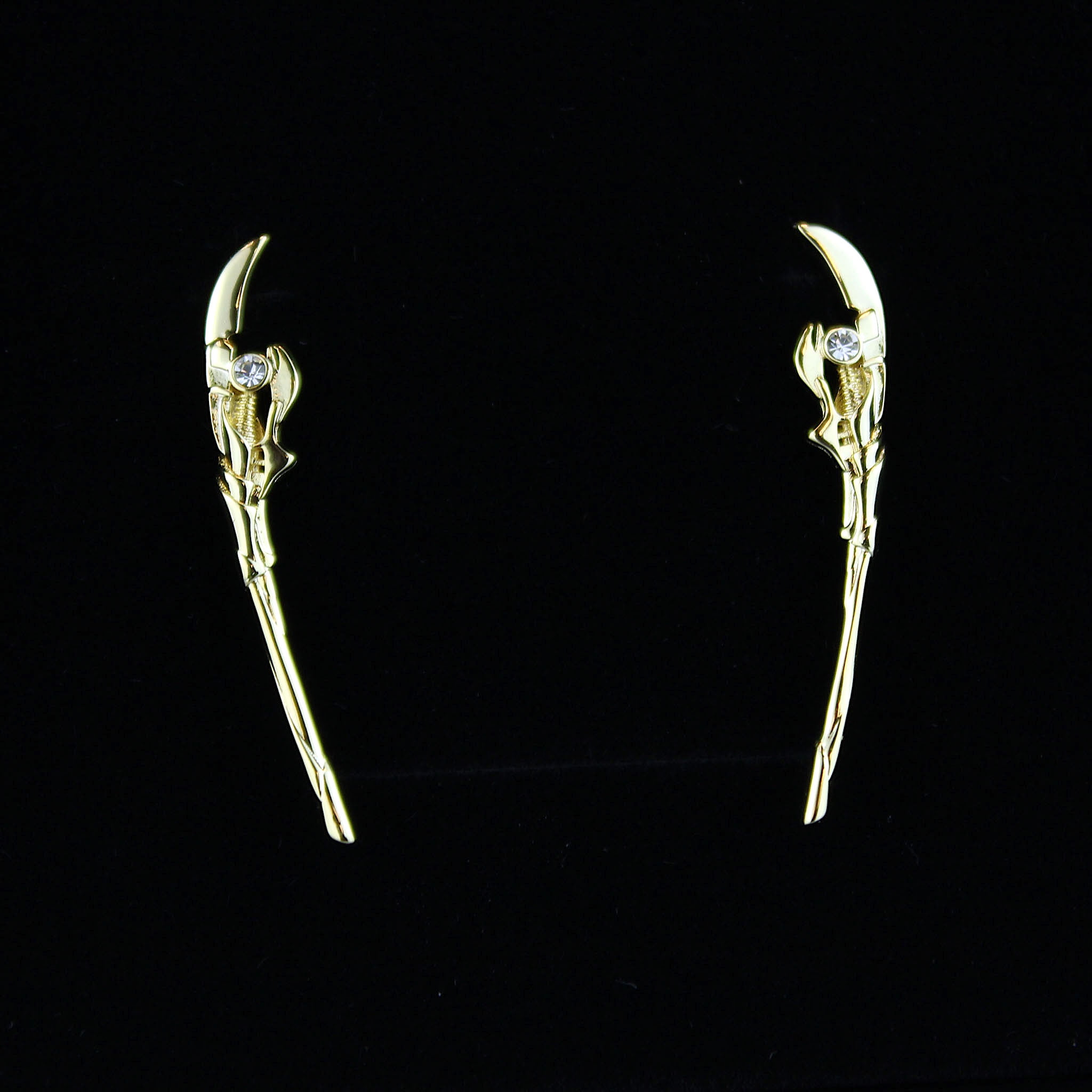 Marvel Loki Scepter Crystal Drop Stud Earrings (Yellow Gold) - Walmart.com
