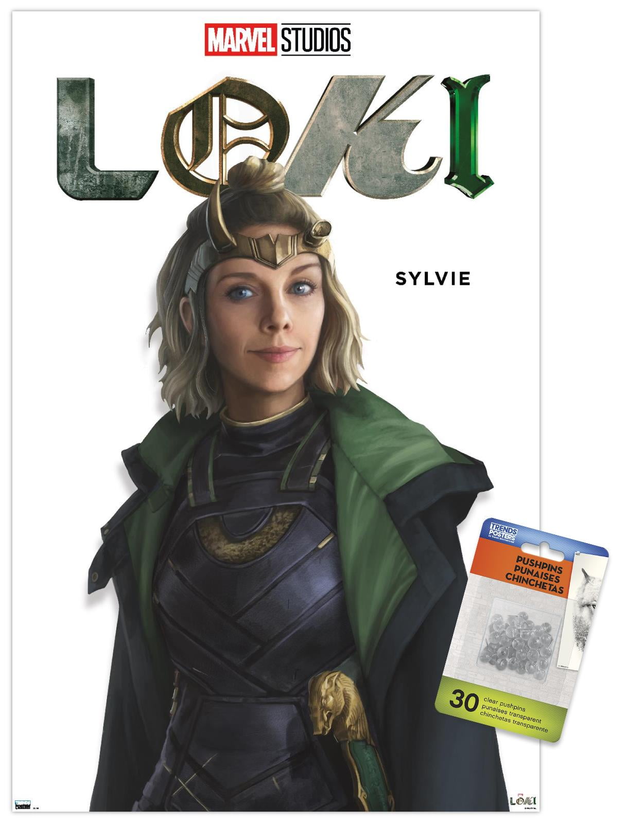 Marvel Loki - Sylvie Feature Series Wall Poster with Push Pins, 14.725 ...