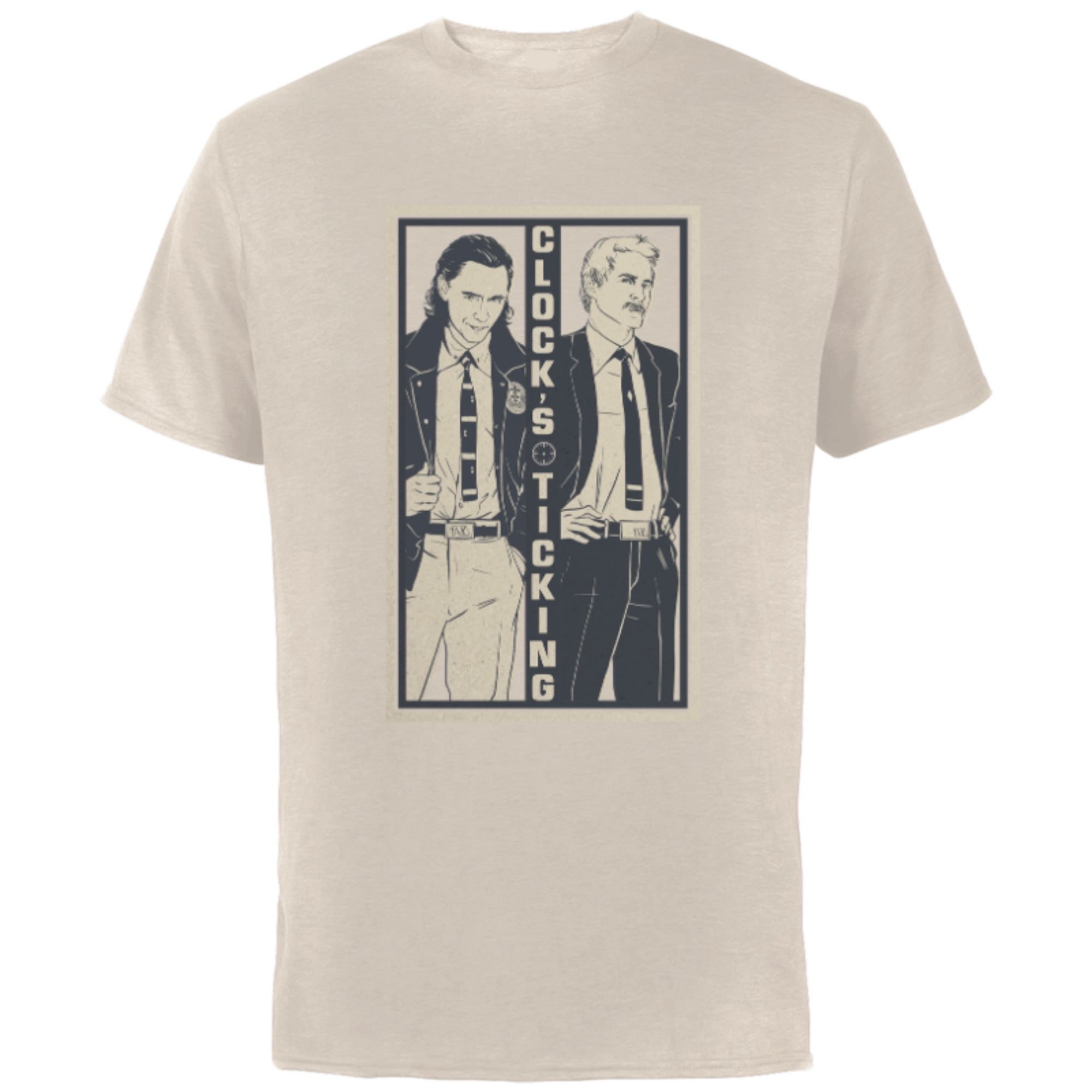 Marvel Loki and Mobius Clock's Ticking Retro Orange - Short Sleeve ...