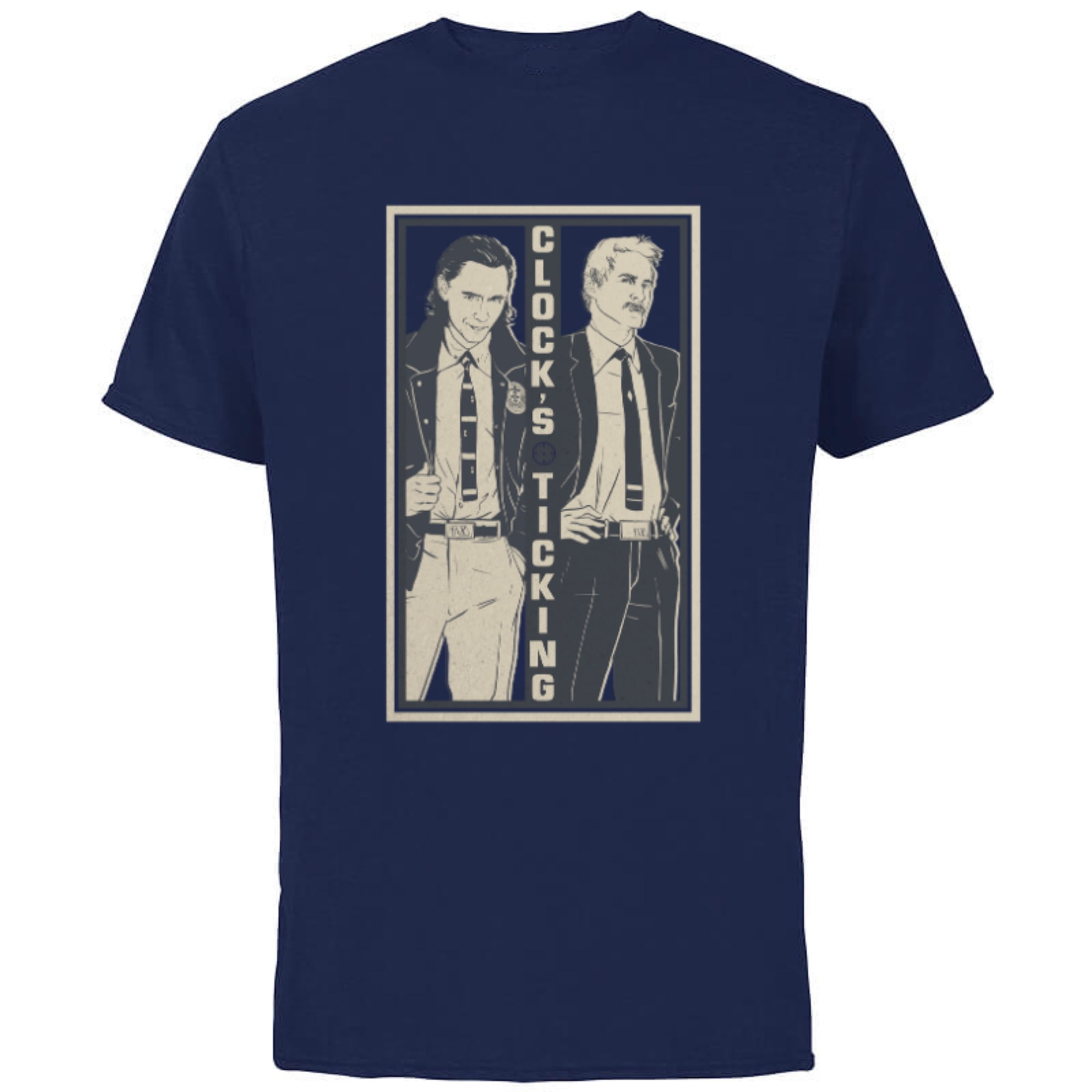 Marvel Loki and Mobius Clock's Ticking Retro Orange - Short Sleeve ...