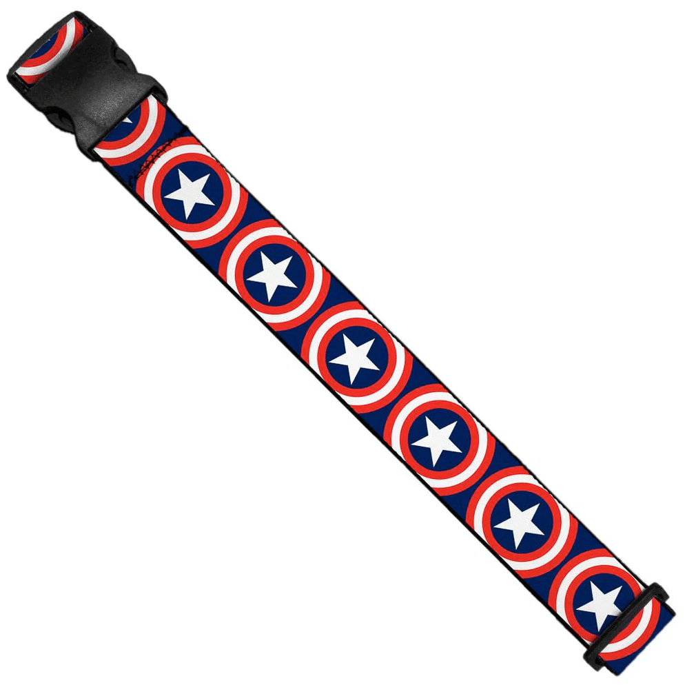 Marvel Luggage Strap - Captain America Shield Repeat Navy - Walmart.com