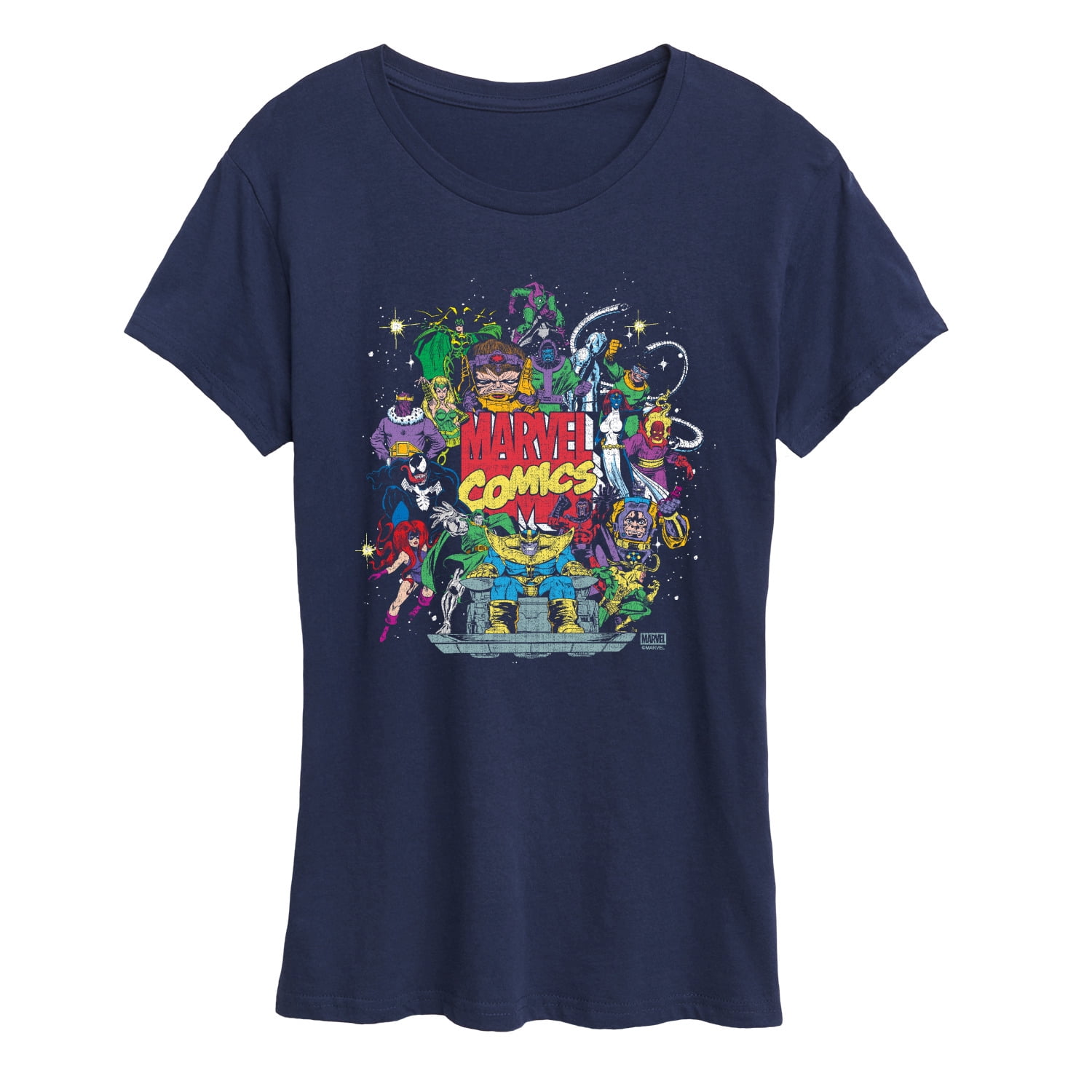 Marvel - Marvel Villian Collage - Women's Short Sleeve Graphic T-Shirt ...