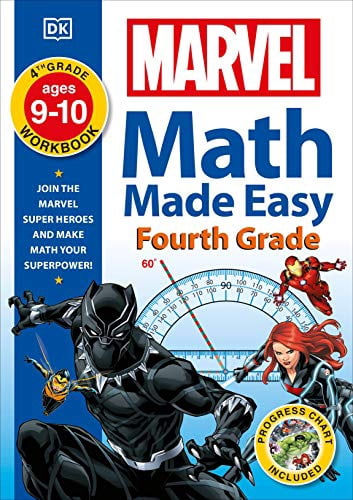 Pre-Owned Marvel Math Made Easy, Fourth Grade: Join the Marvel Super ...