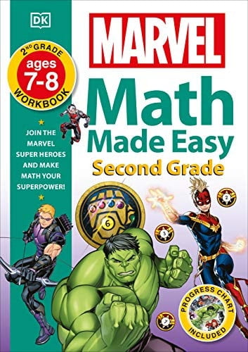 Marvel Math Made Easy, Second Grade: Join the Marvel Super Heroes and ...
